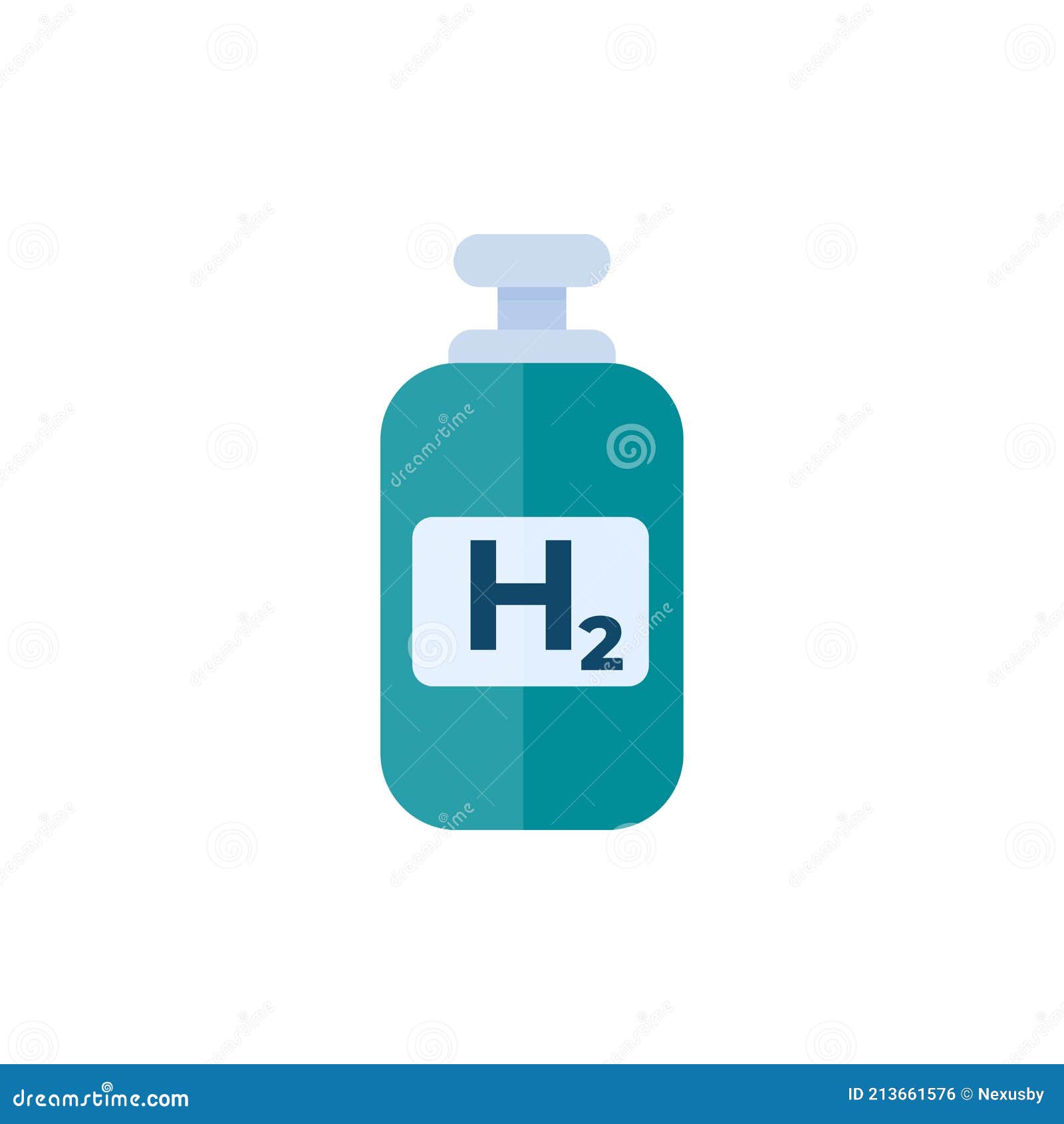 Hydrogen Tank Icon on White, Flat Vector Stock Vector - Illustration of ...