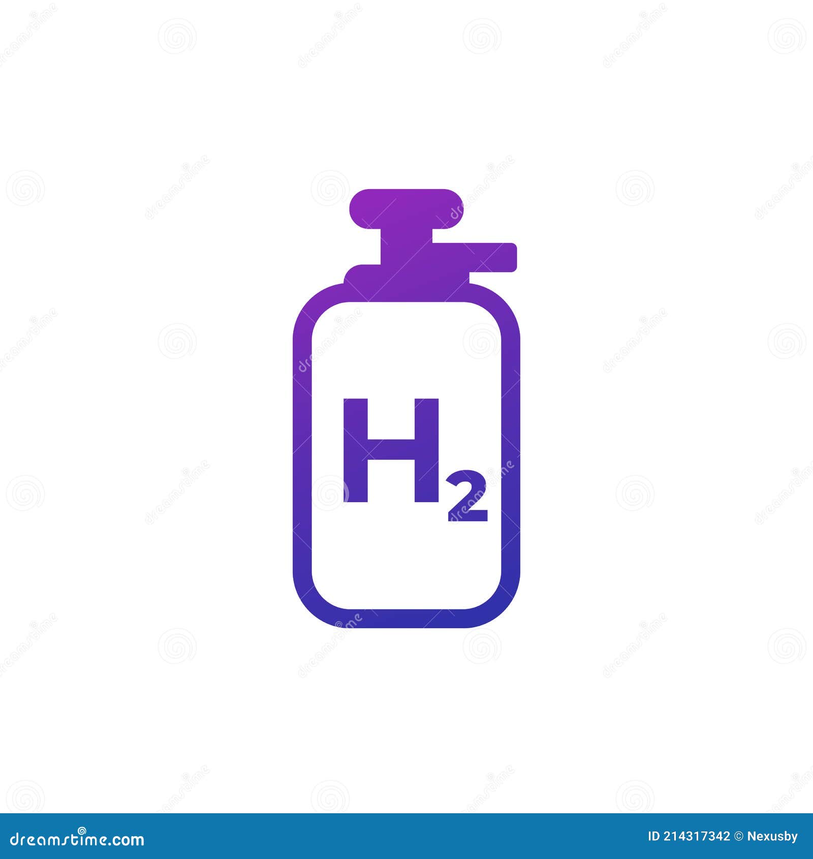 Hydrogen Tank Icon on White, Vector Art Stock Vector - Illustration of ...