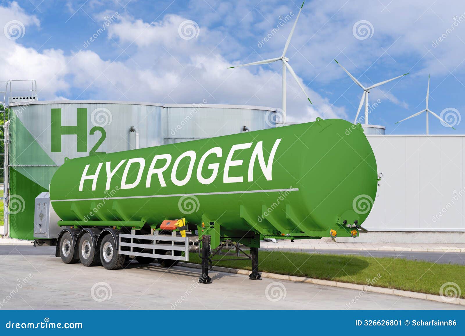 Red Hydrogen Tank Cylinders Stock Image | CartoonDealer.com #31038517