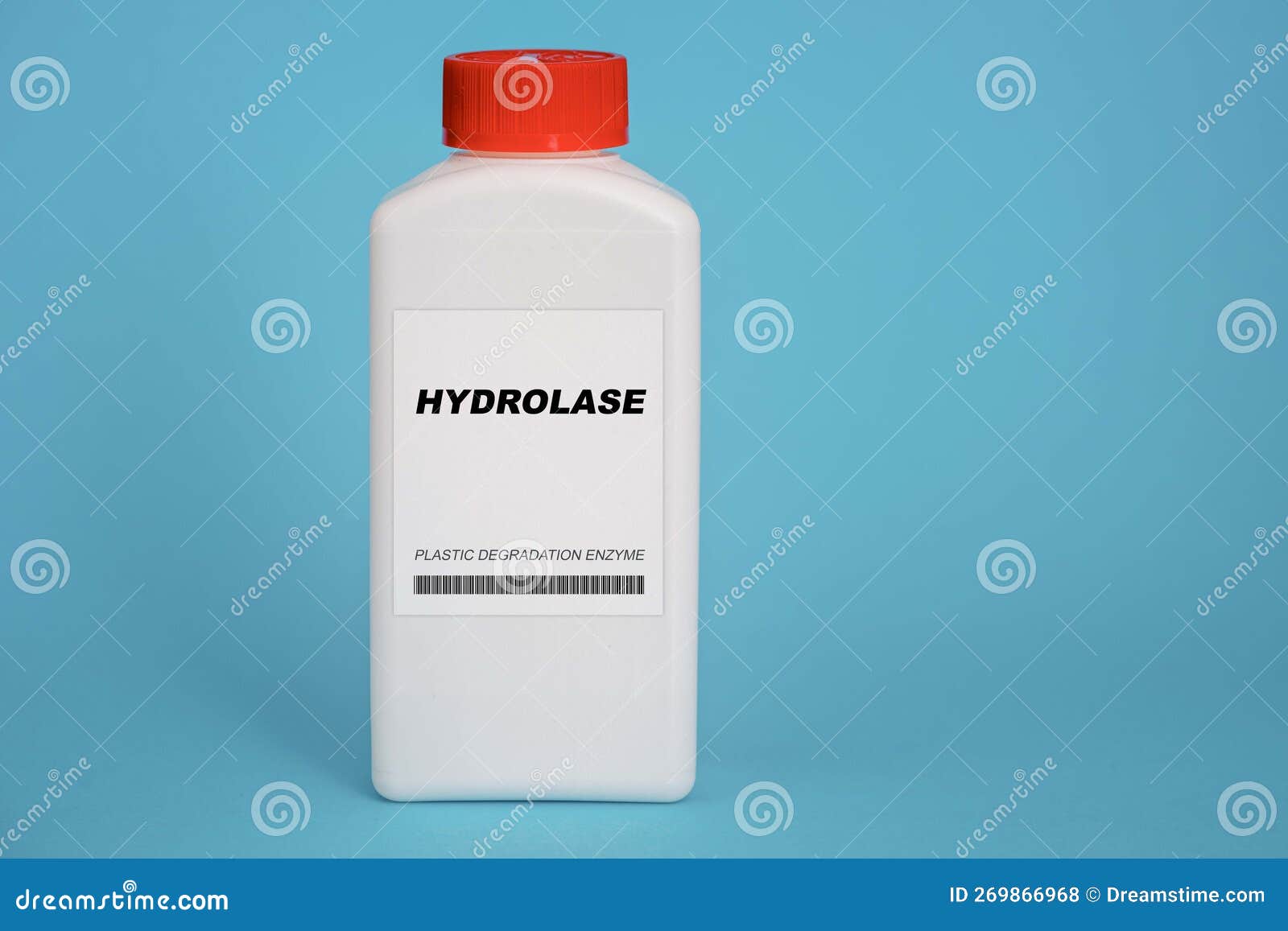 Hydrolase. Sample of Plastic-Eating Microbial Enzyme Stock Photo ...