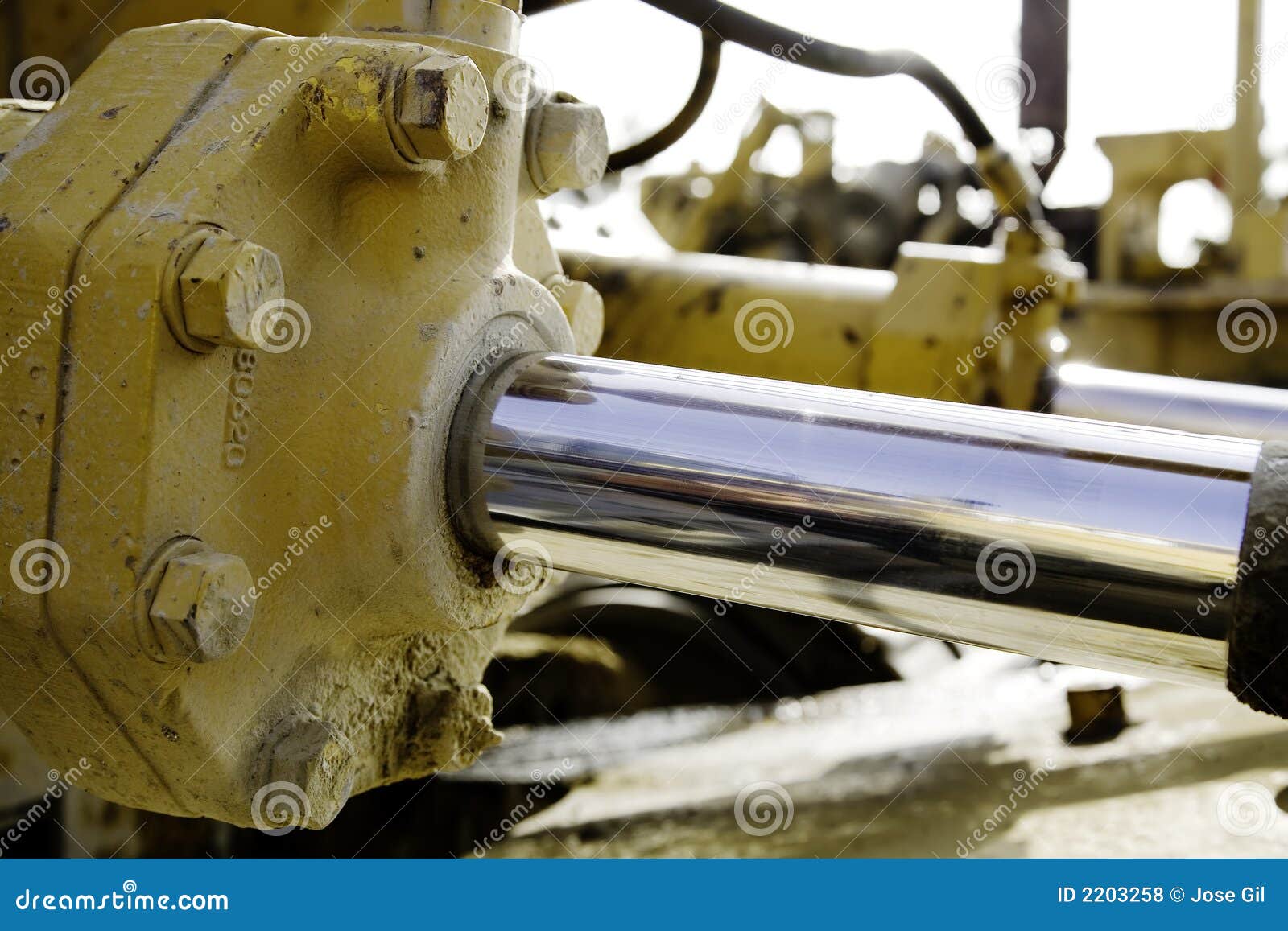 Hydrolic Piston 1 stock photo. Image of shine, construction - 2203258