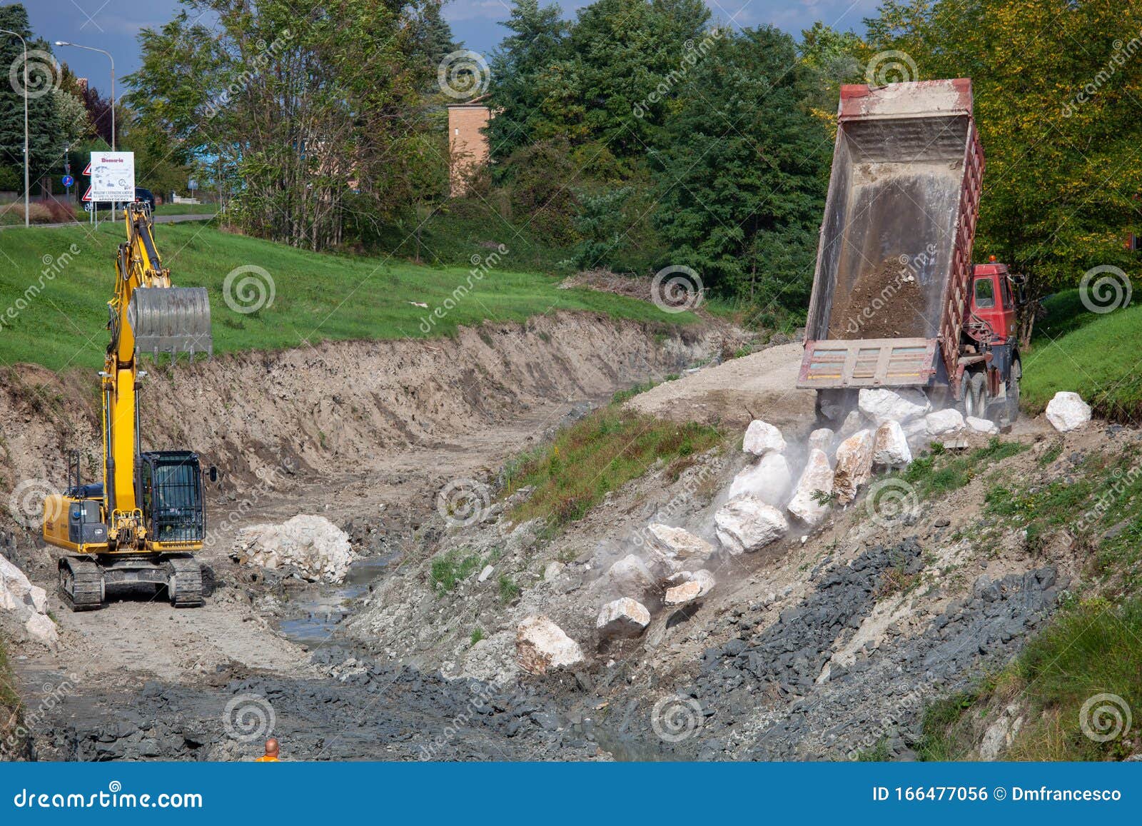 Hydrological Instability River Banks and Streams Arrangement Stock ...