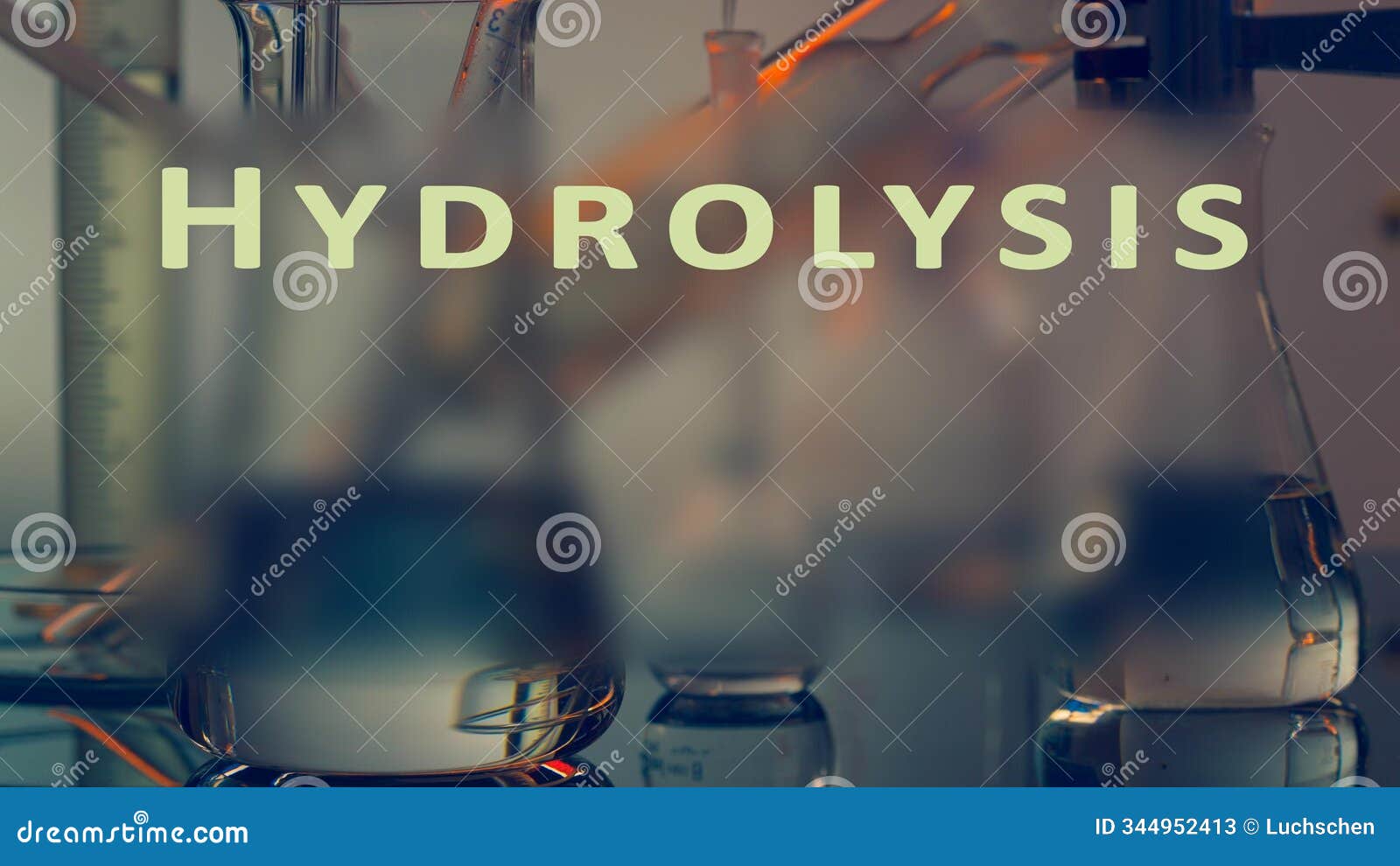 Hydrolysis stock illustration. Illustration of scientific - 344952413
