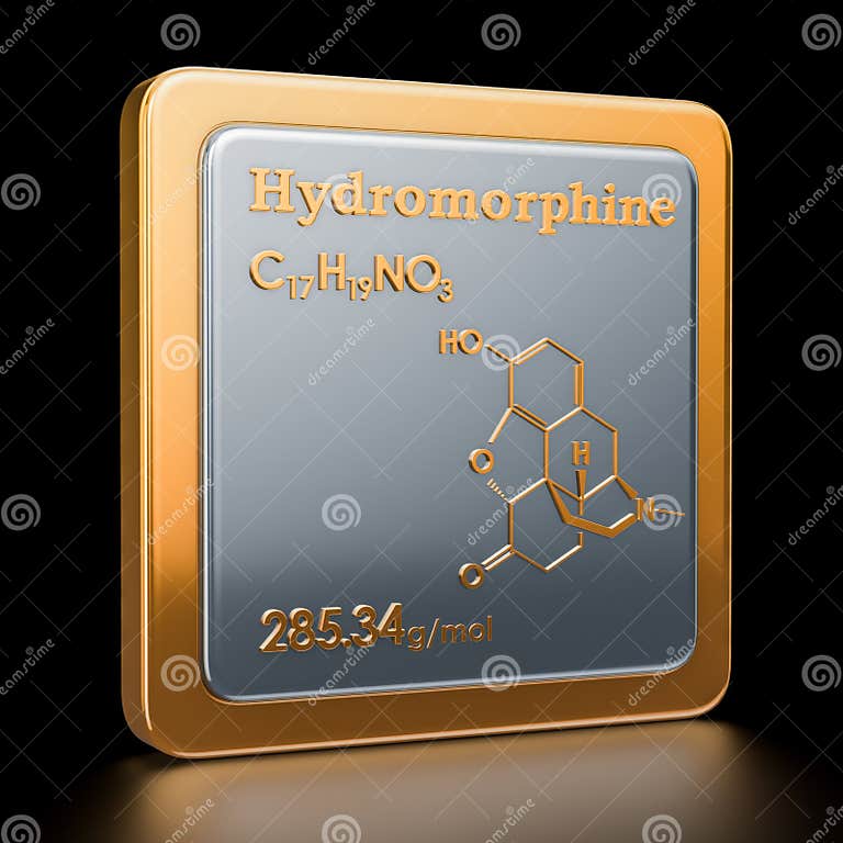 Hydromorphone Oder Hydromorphine, Dihydromorphinone Ikone, Chemica ...