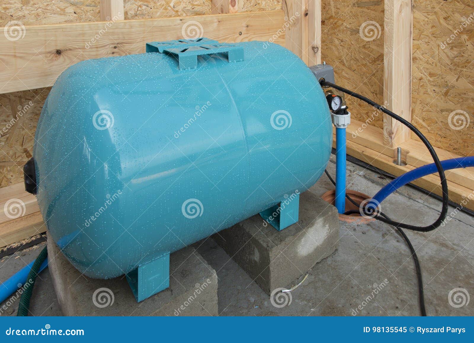 Hydrophore or Water Tank Equalizing the Pressure Stock Image - Image of ...