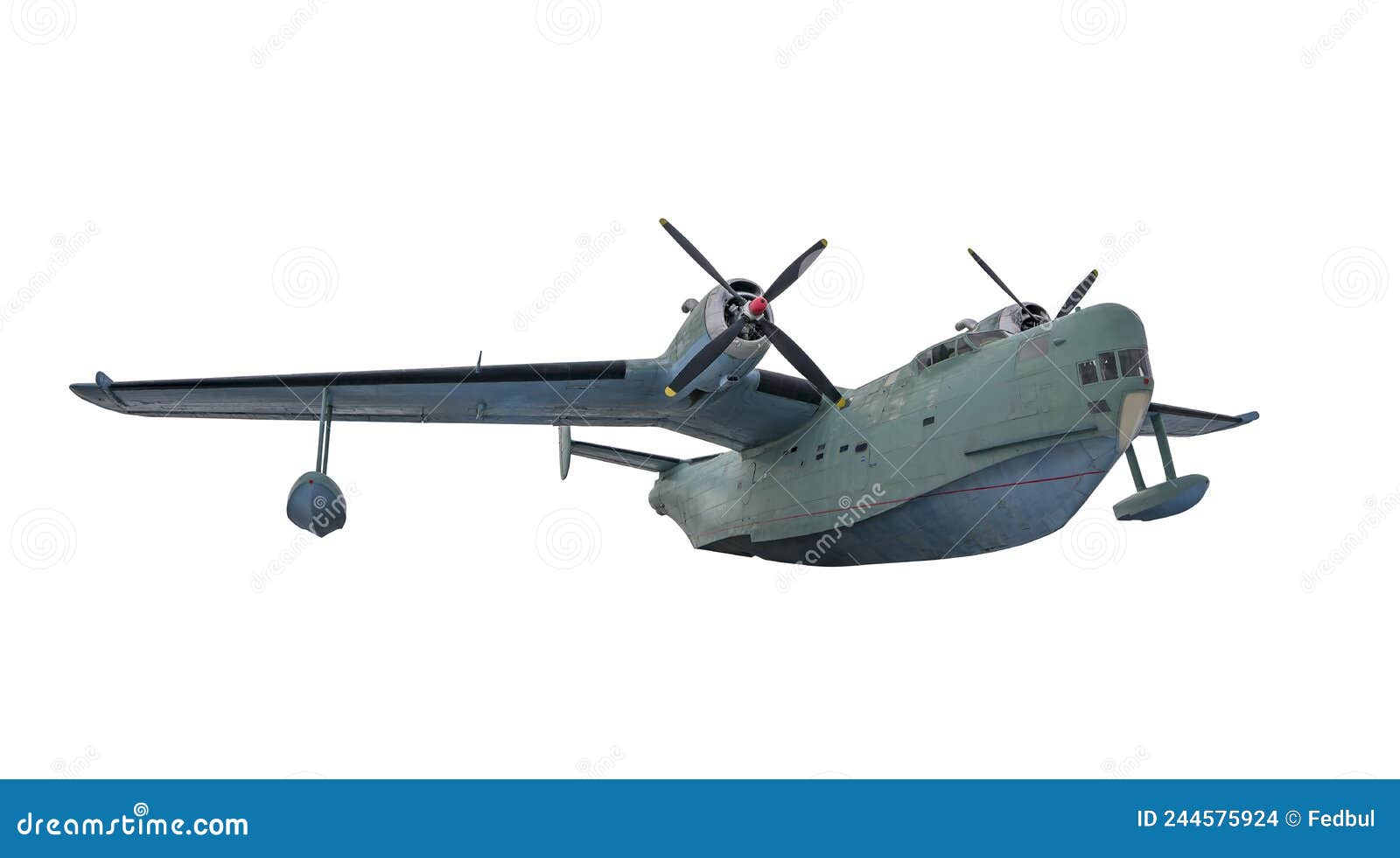 Hydroplane BE-6. Soviet Multipurpose Airplane Boat Isolated on White ...