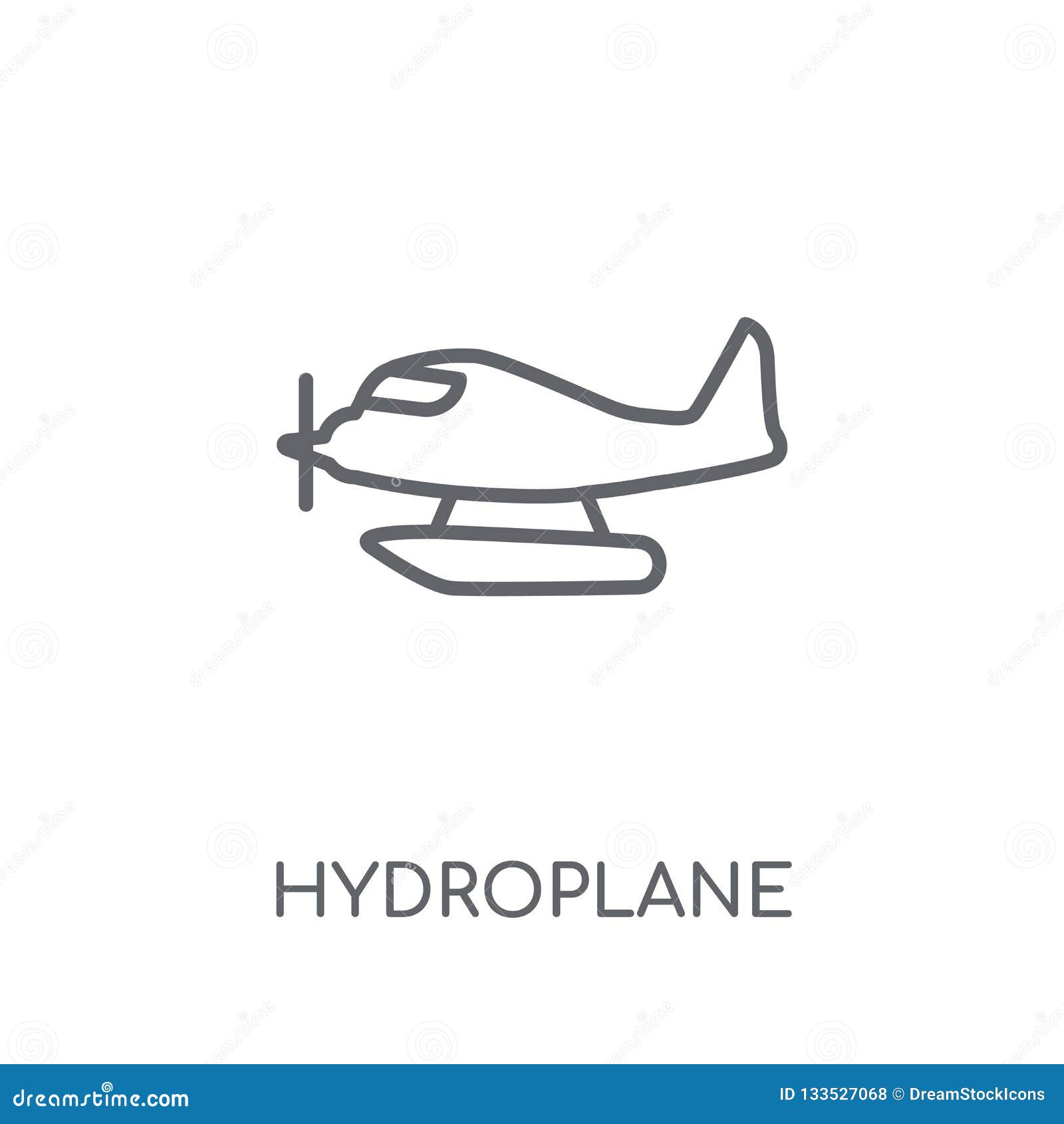 Hydroplane Linear Icon. Modern Outline Hydroplane Logo Concept O Stock ...