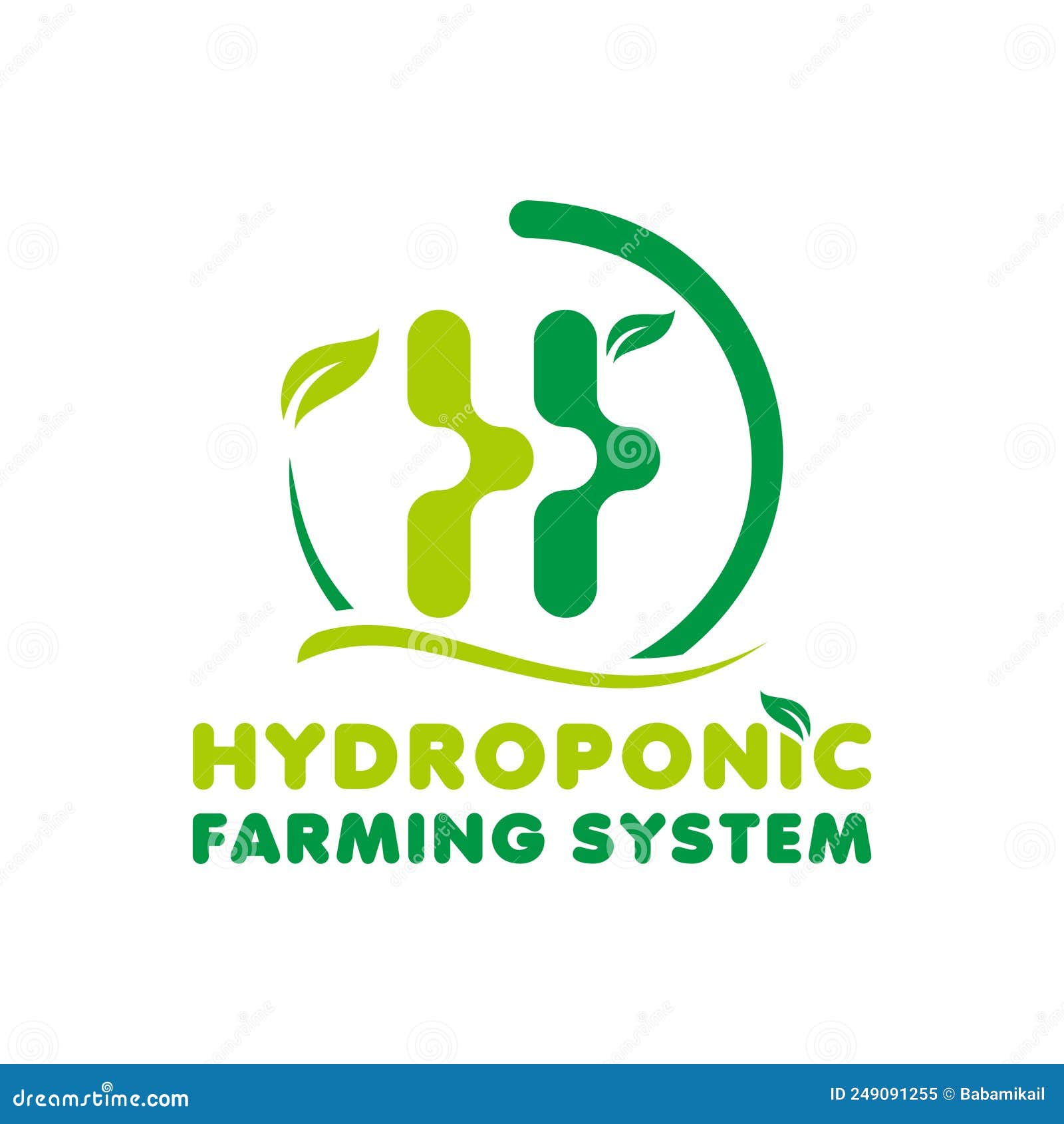 Hydroponic Farming System HF Logo Vector Illustration Design Stock ...