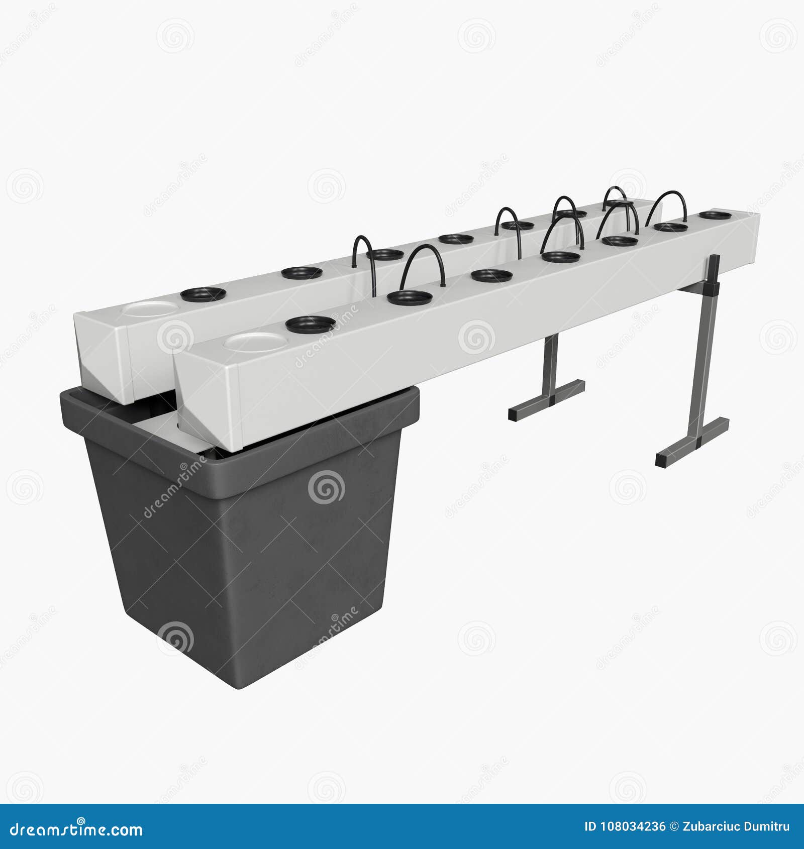 Hydroponic Growing System Uses Modular Stackable Growing Pots Royalty ...
