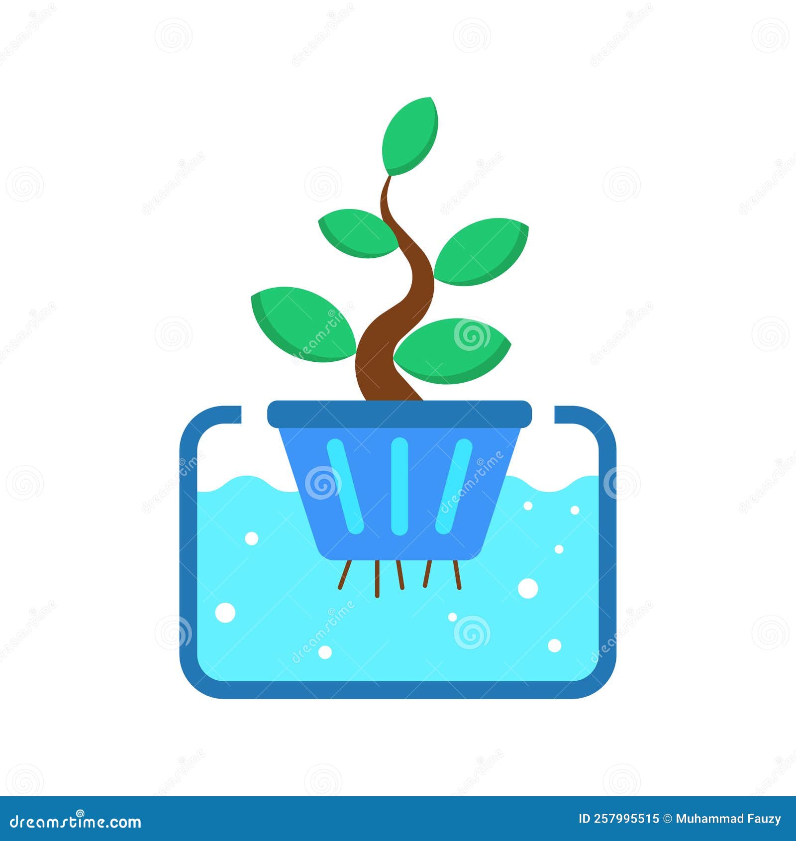 Hydroponic Icon with Flat Style Stock Vector - Illustration of garden ...