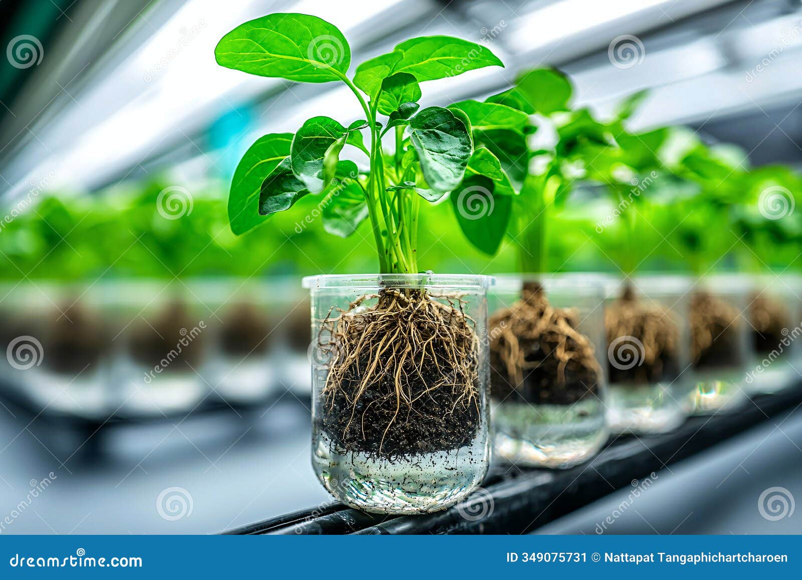 Hydroponic Plant Roots in a Close Up, Highlighting Adaptive Soilless ...