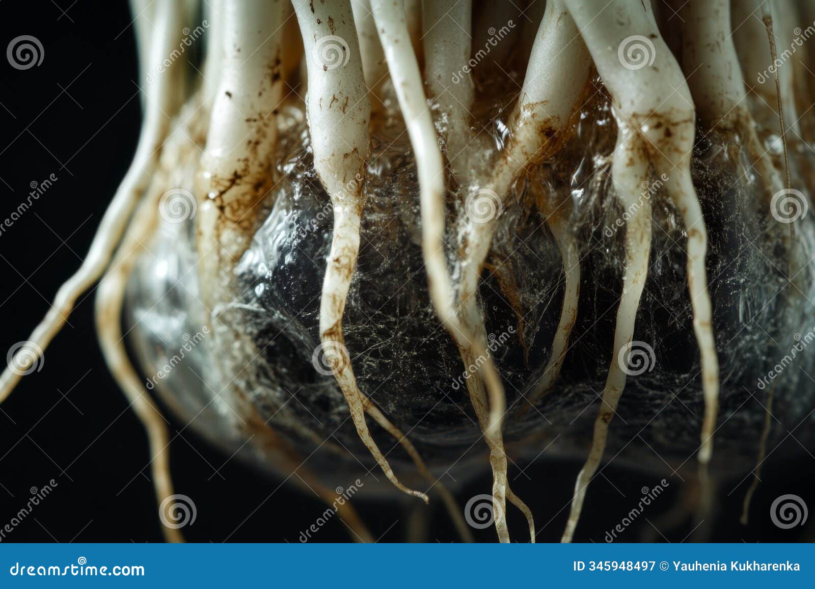 Hydroponic Roots in Nutrient Solution Stock Illustration - Illustration ...