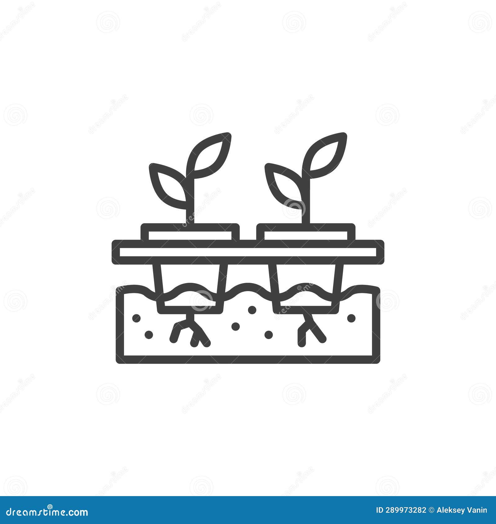 Hydroponics Growing System Line Icon Stock Vector - Illustration of ...
