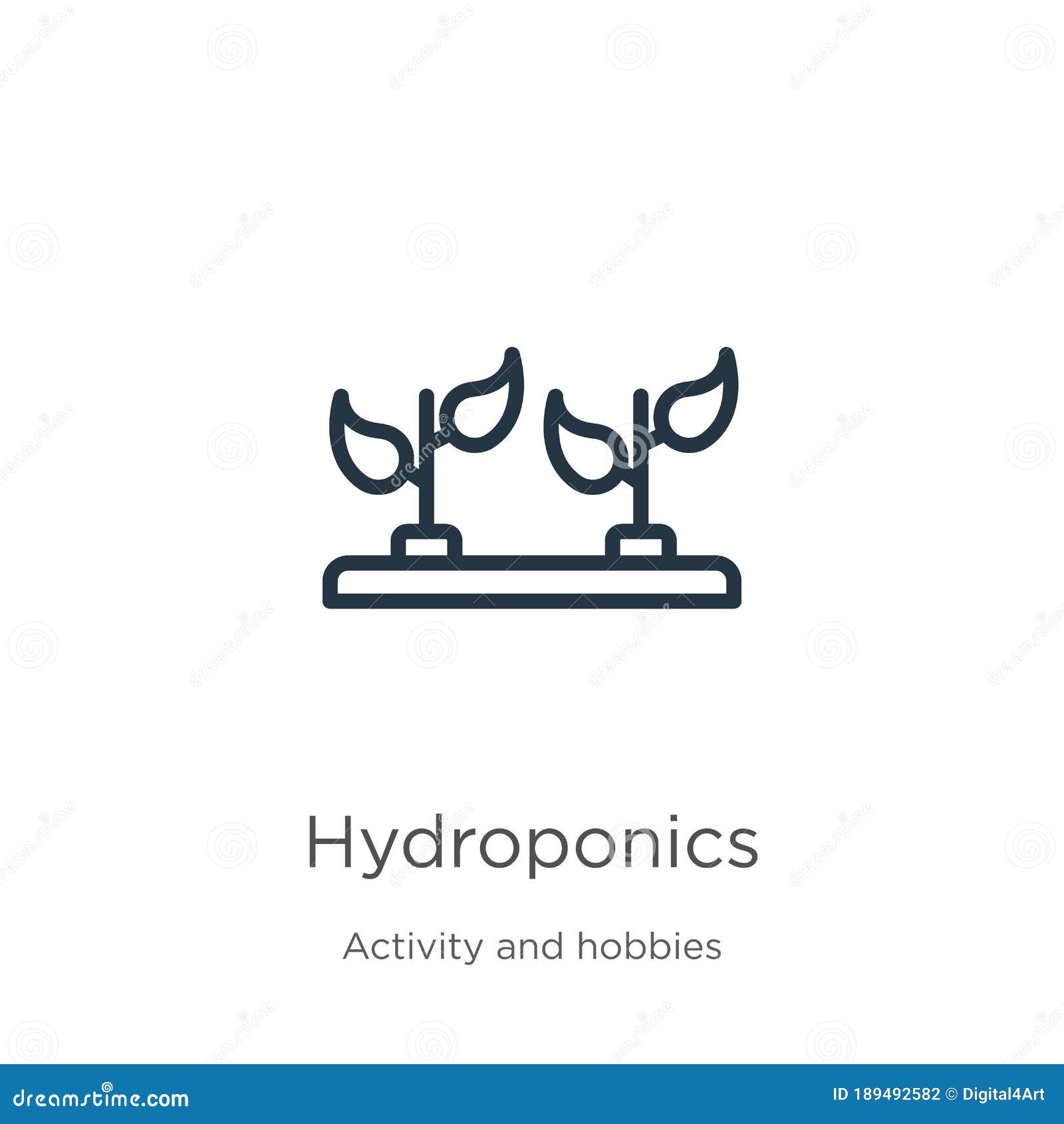Hydroponics Icon. Thin Linear Hydroponics Outline Icon Isolated on ...