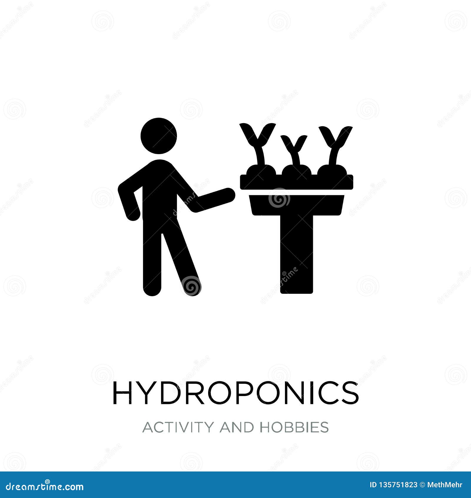Hydroponics Icon in Trendy Design Style. Hydroponics Icon Isolated on ...