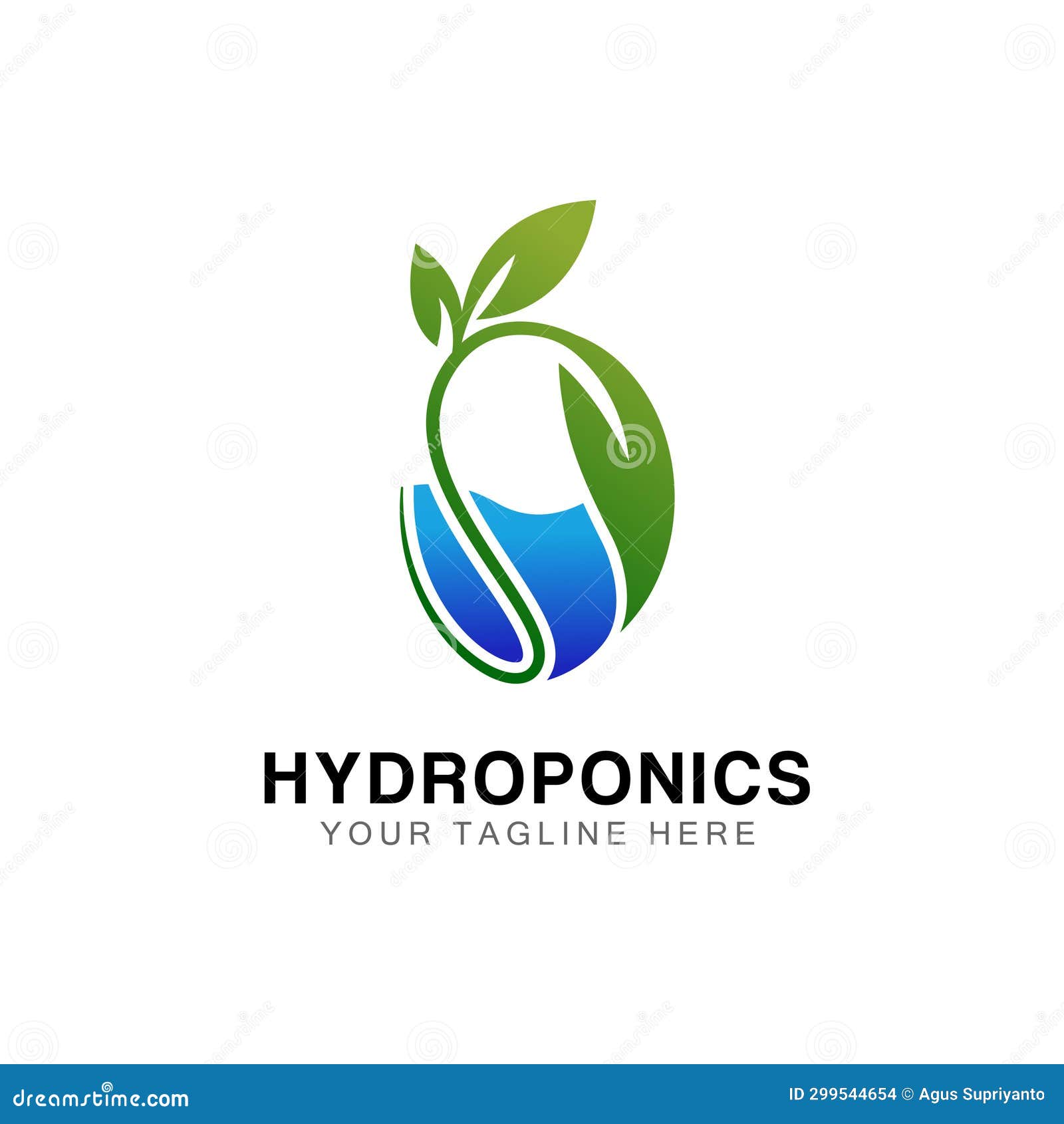 Hydroponics Logo Design Template Vector Stock Vector - Illustration of ...