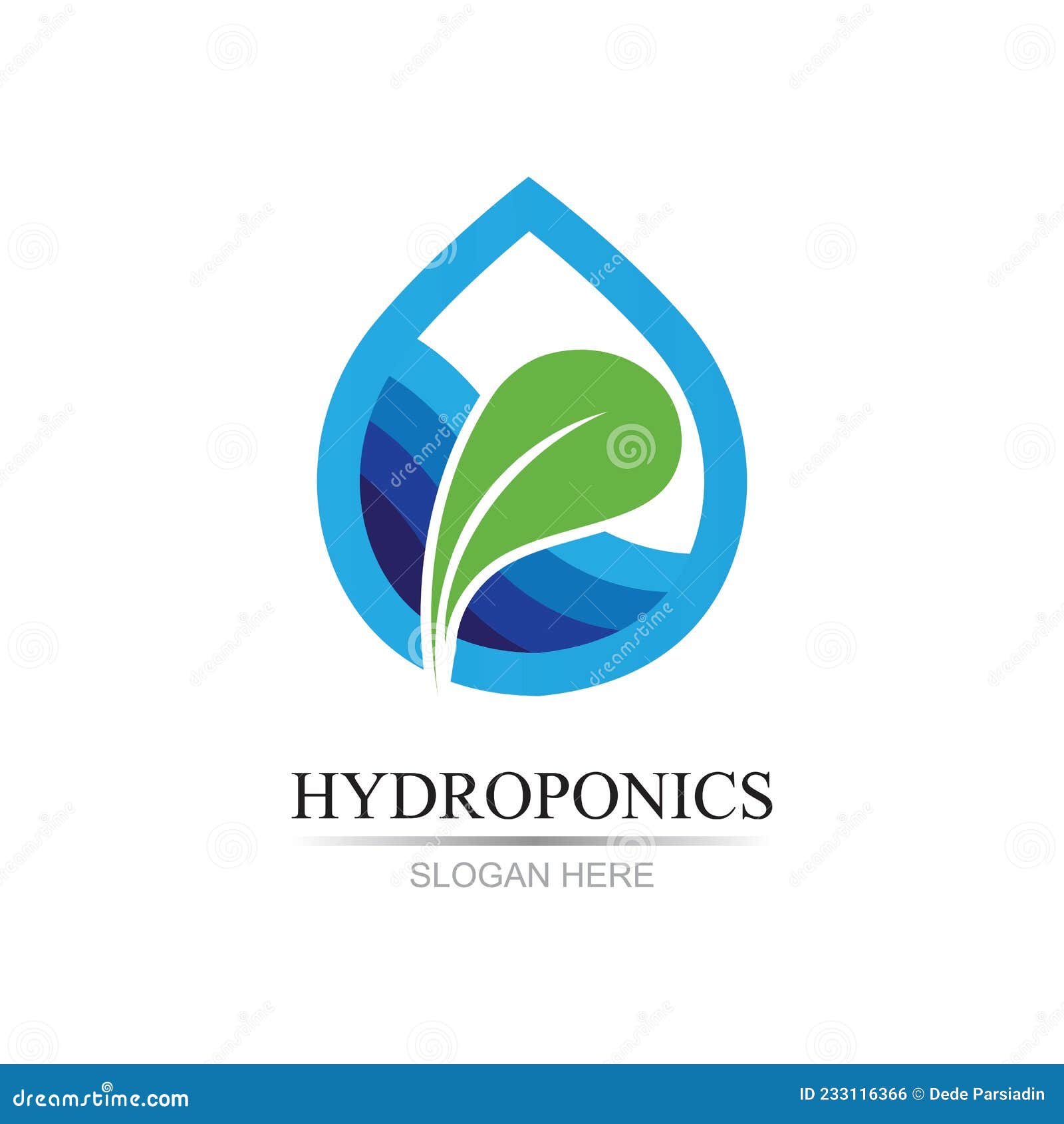 Hydroponics Logo Vector Illustration Design Template Stock Vector ...