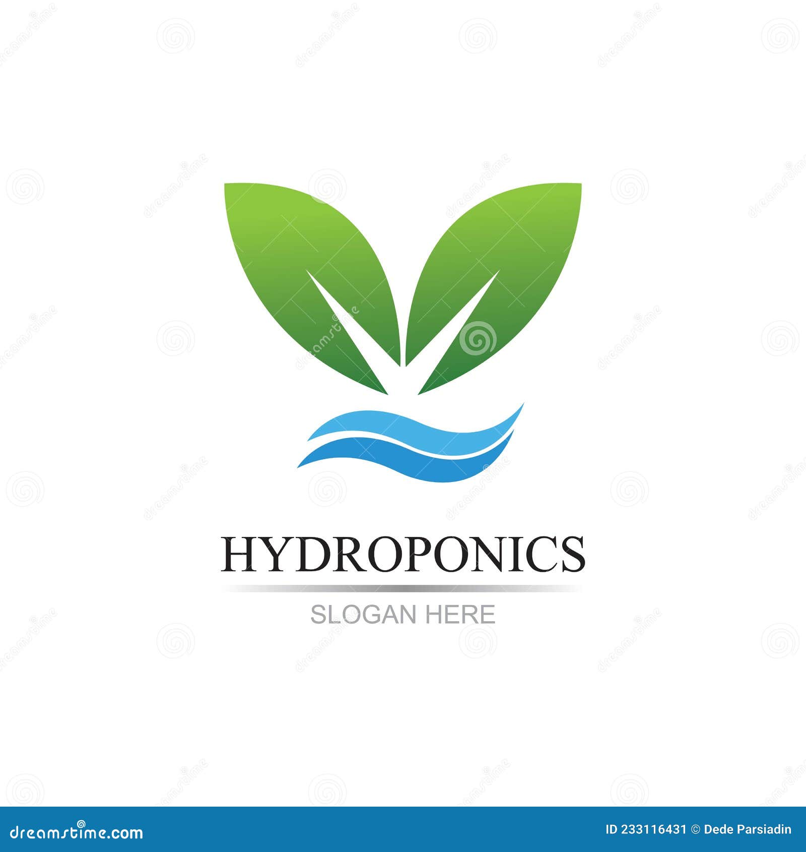 Hydroponics Logo Vector Illustration Design Template Stock Vector ...