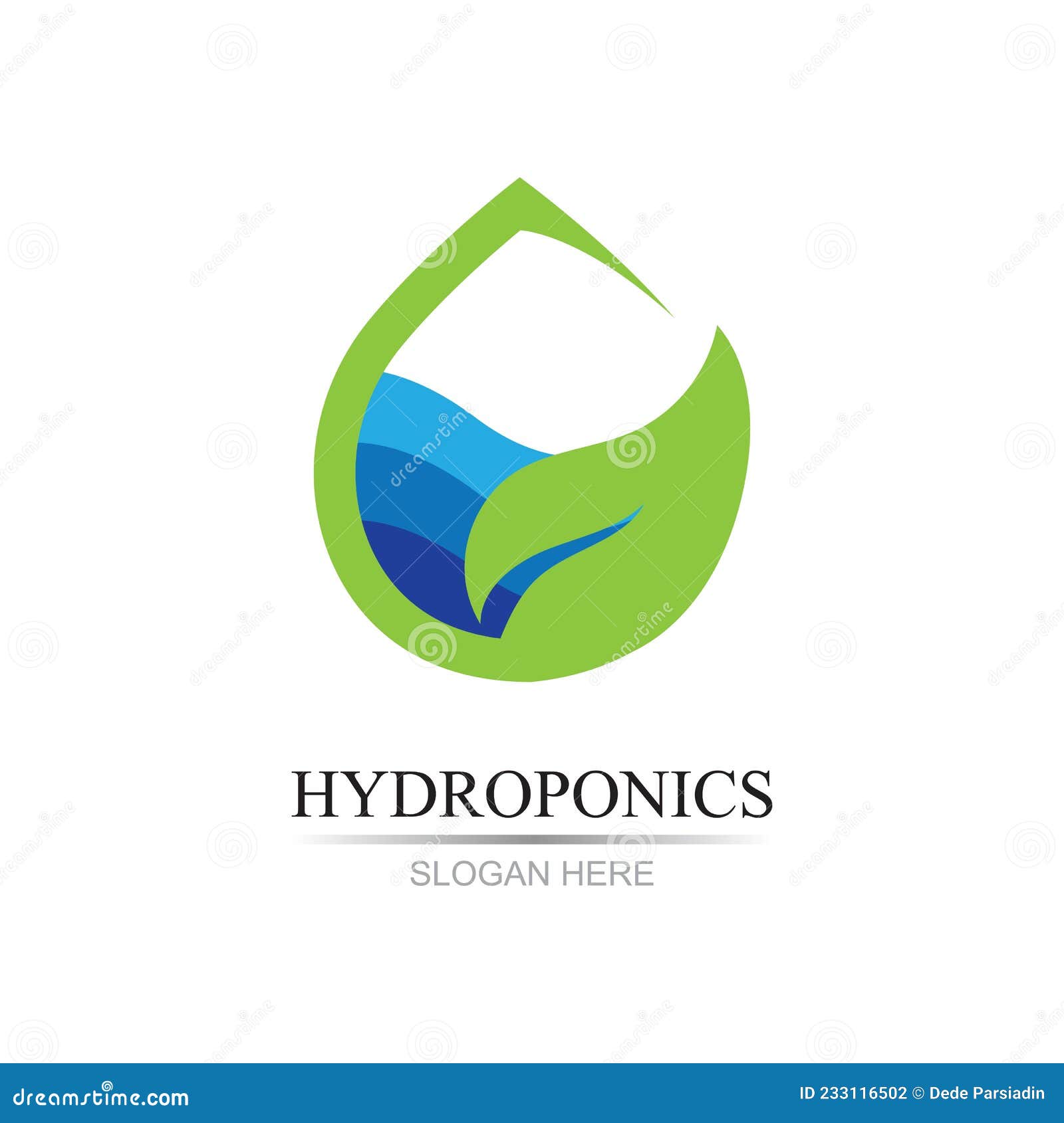Hydroponics Logo Vector Illustration Design Template Stock Vector ...