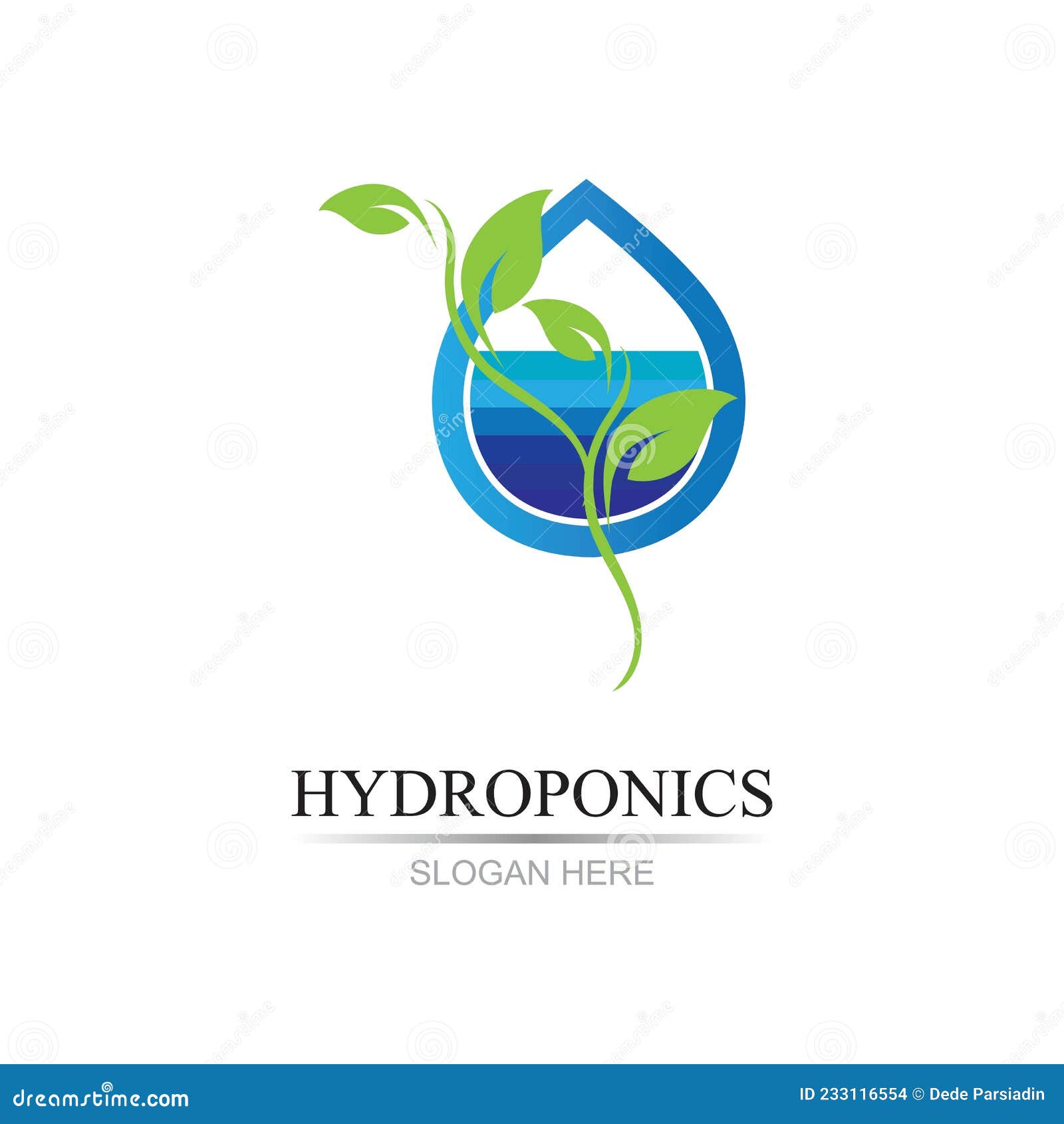 Hydroponics Logo Vector Illustration Design Template Stock Vector ...