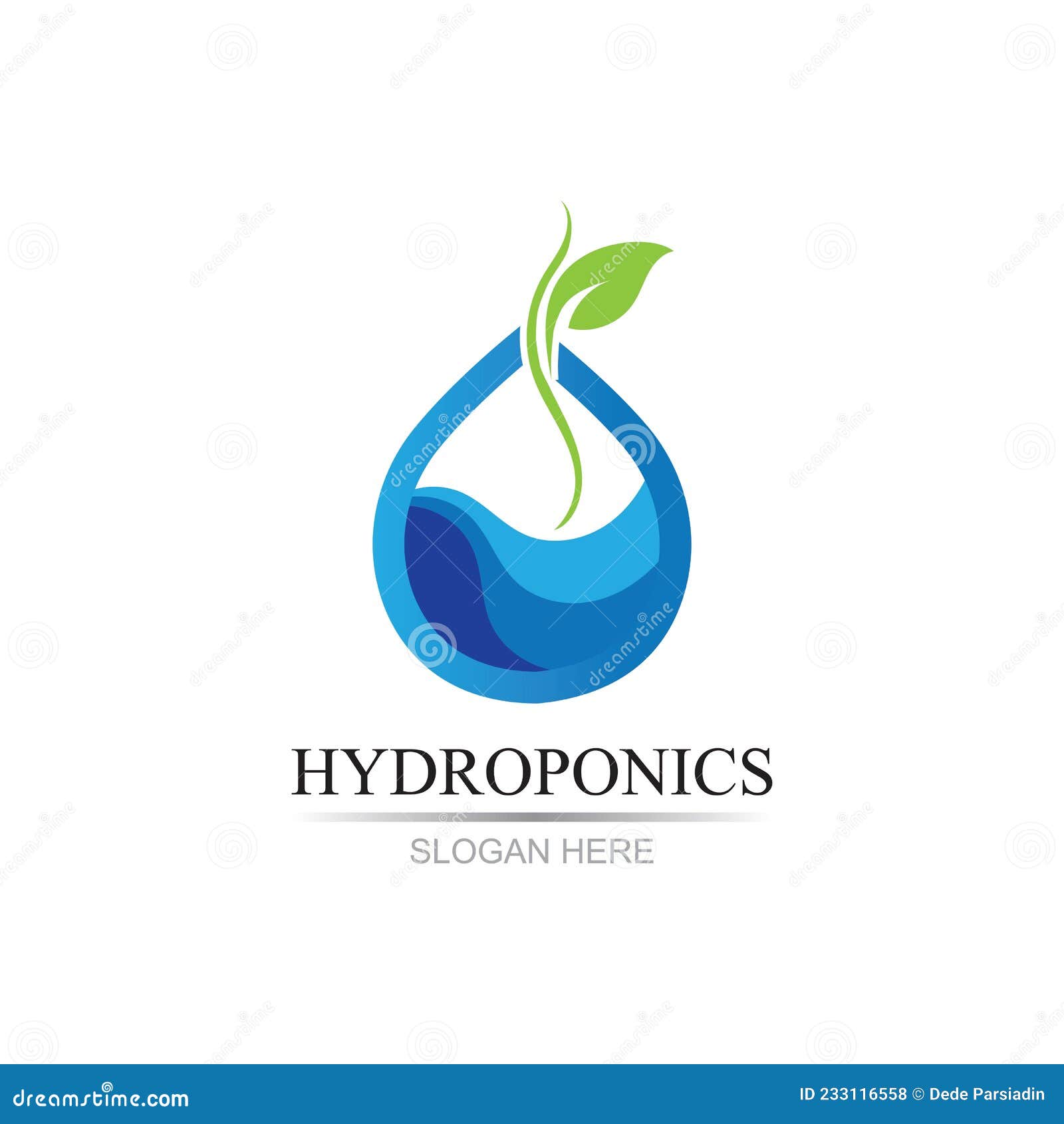 Hydroponics Logo Vector Illustration Design Template Stock Vector ...