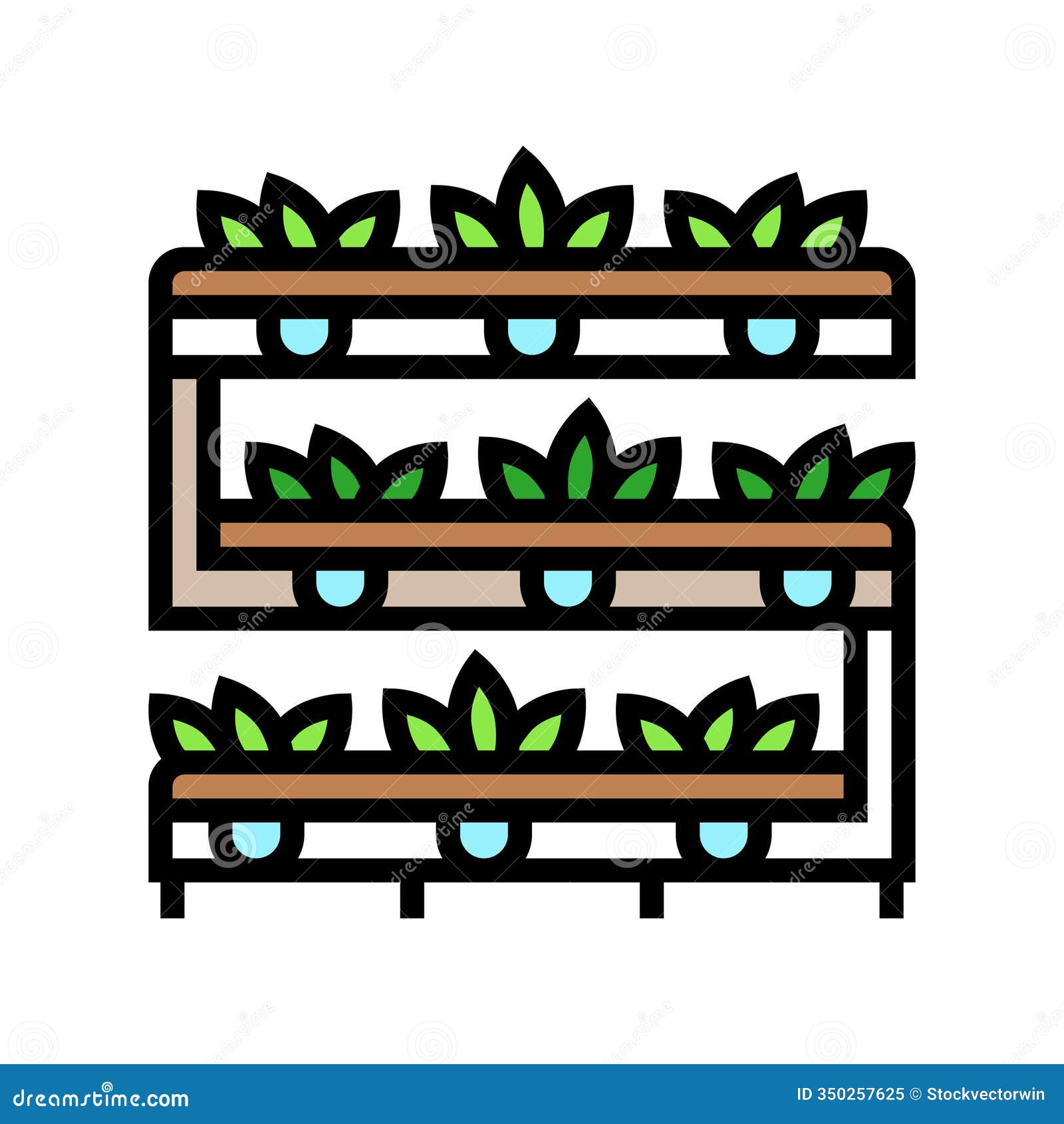 Hydroponics System Agri Tech Color Icon Vector Illustration Stock ...