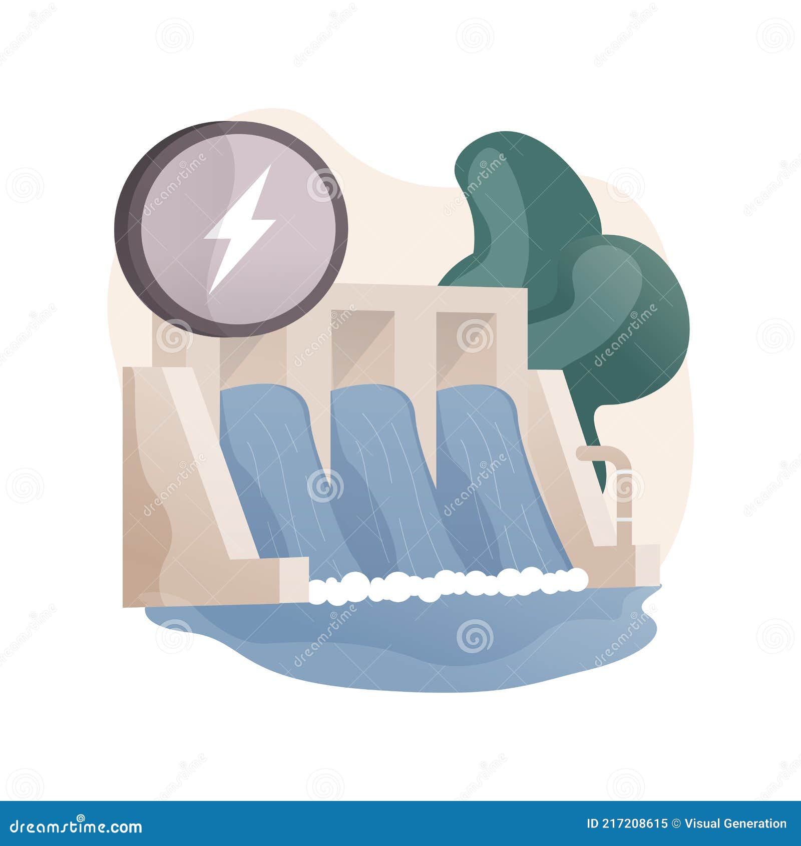 Hydropower Abstract Concept Vector Illustration. Stock Vector ...