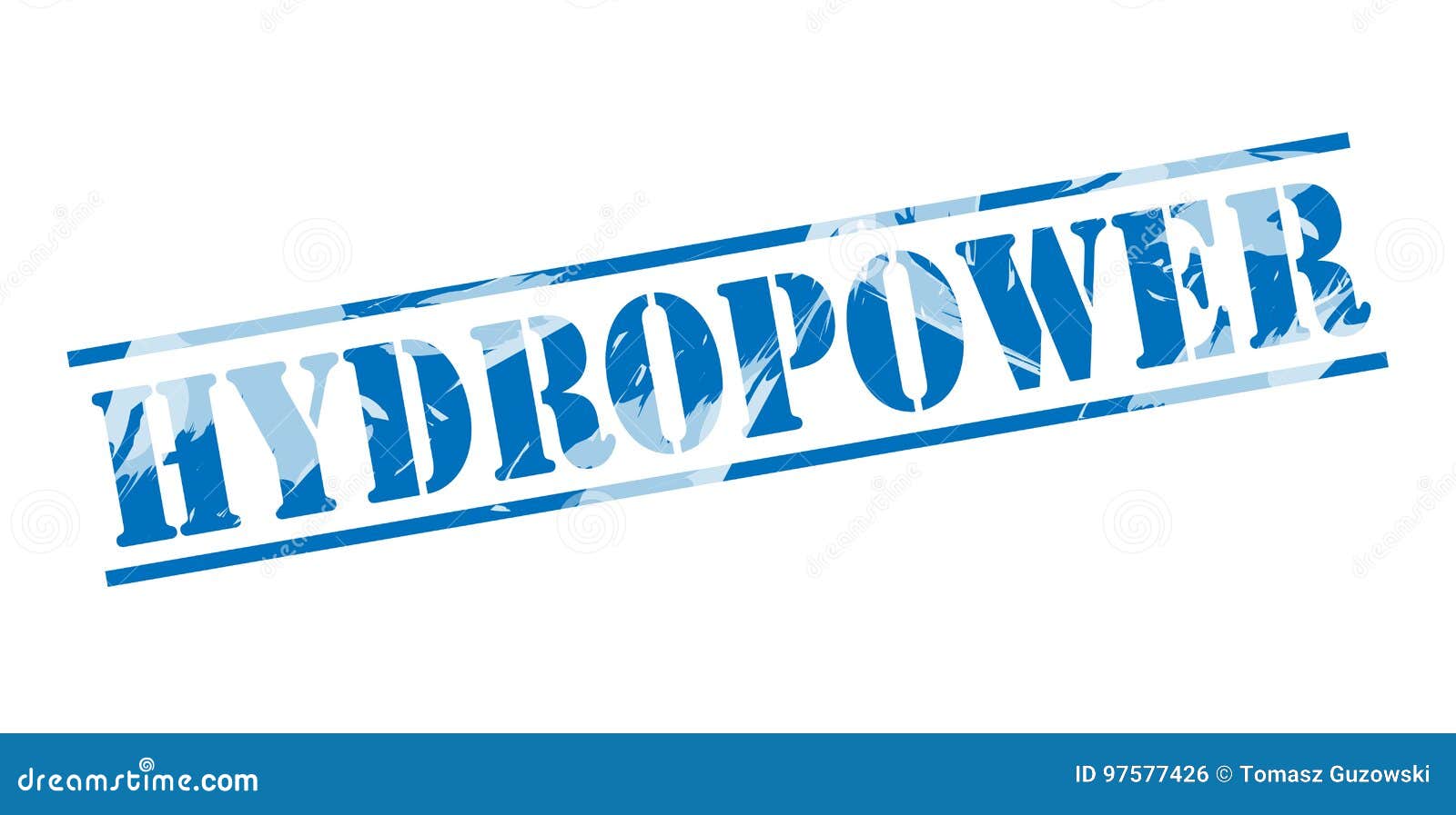 Hydropower blue stamp stock illustration. Illustration of grungy - 97577426