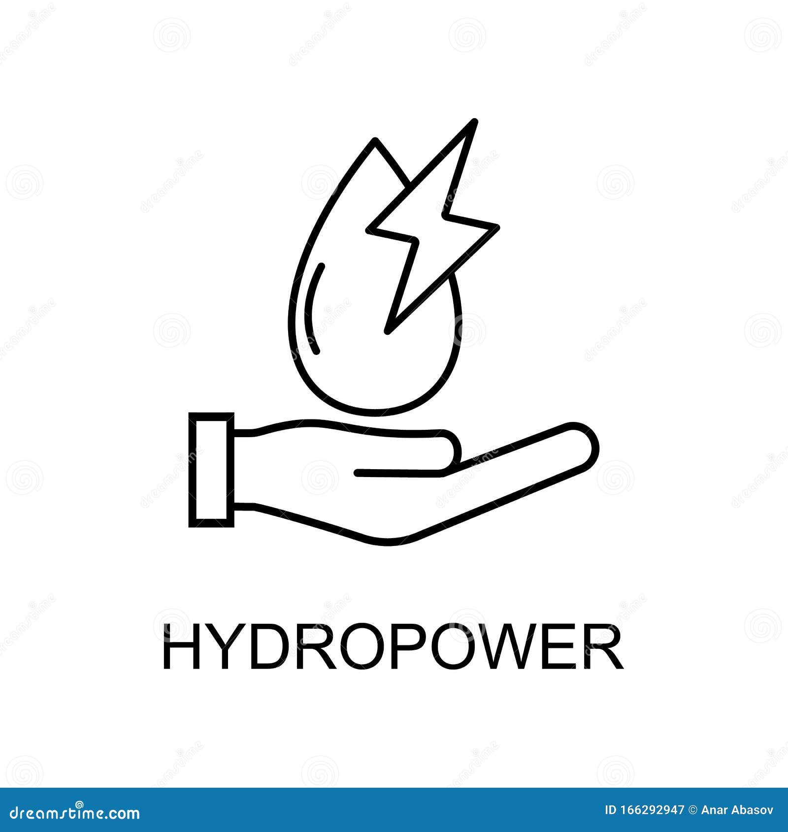 Hydropower Outline Icon. Element Of Enviroment Protection Icon With ...