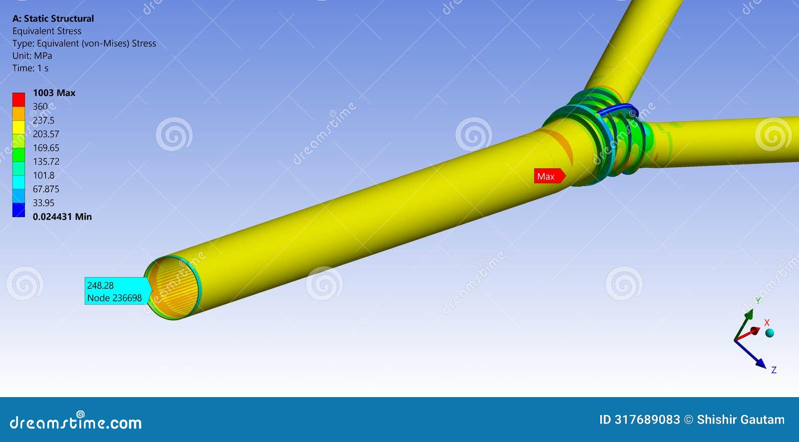 Hydropower Penstock Bifurcation Design Stock Illustration ...
