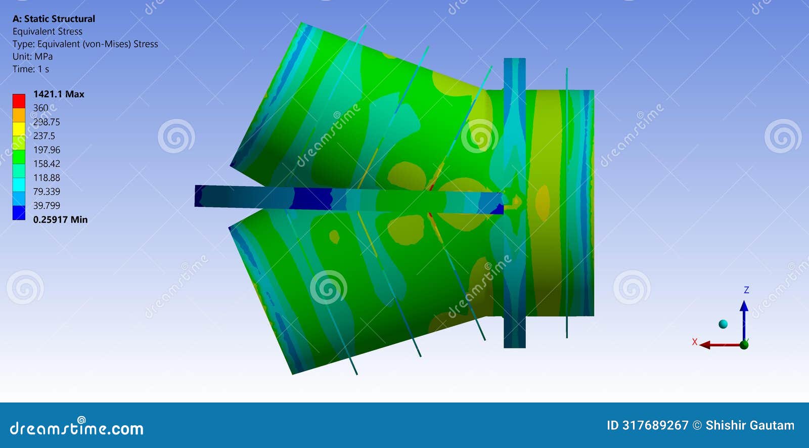 Hydropower Penstock Bifurcation Design Stock Illustration ...