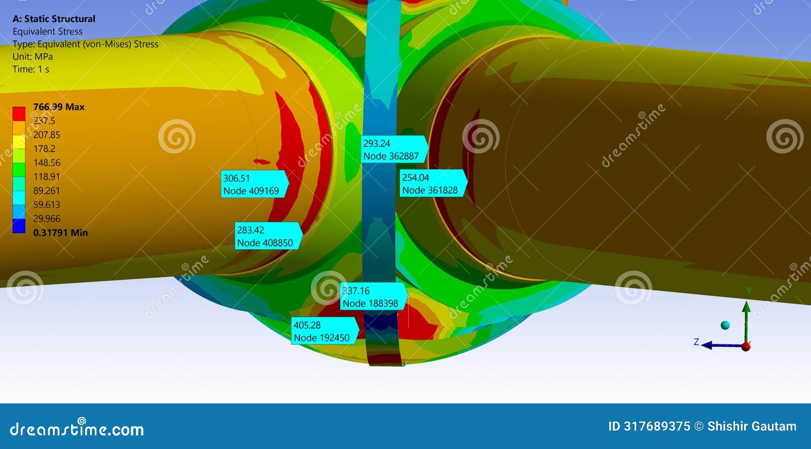 Hydropower Penstock Bifurcation Design Stock Illustration ...
