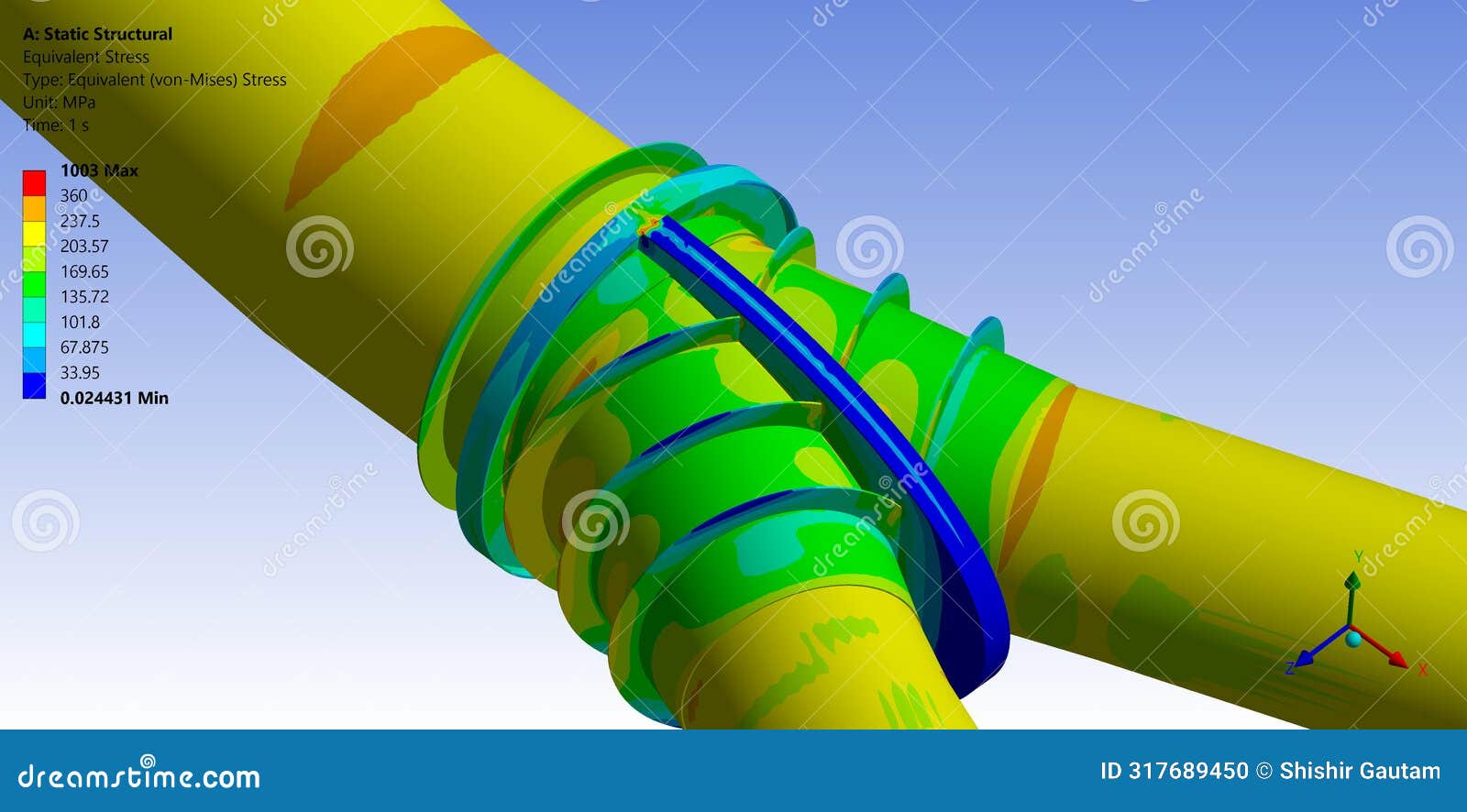 Hydropower Penstock Bifurcation Design Stock Illustration ...