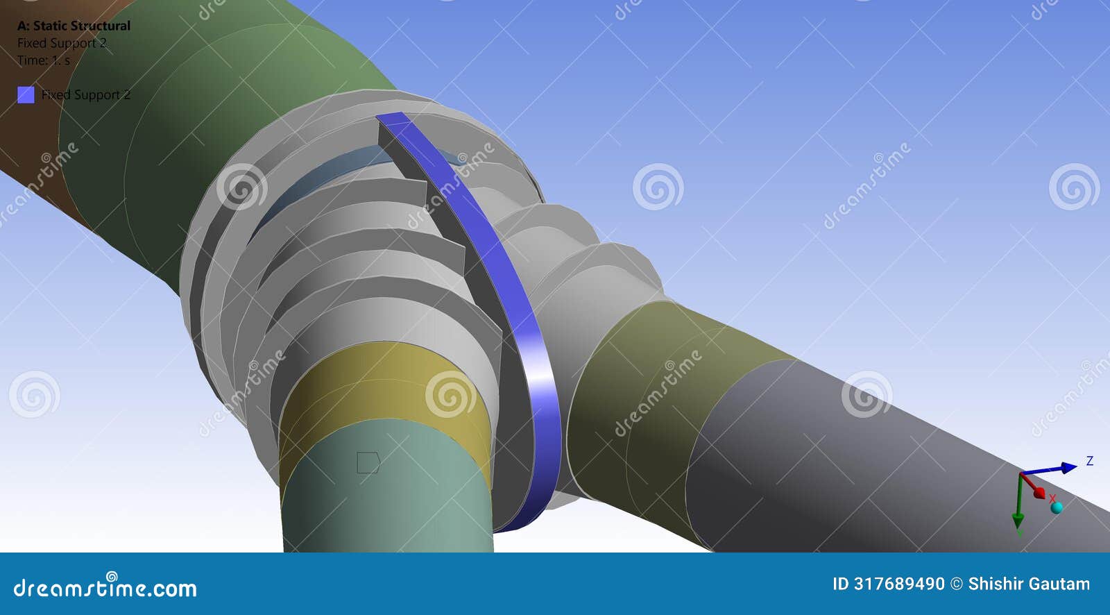 Hydropower Penstock Bifurcation Design Stock Illustration ...