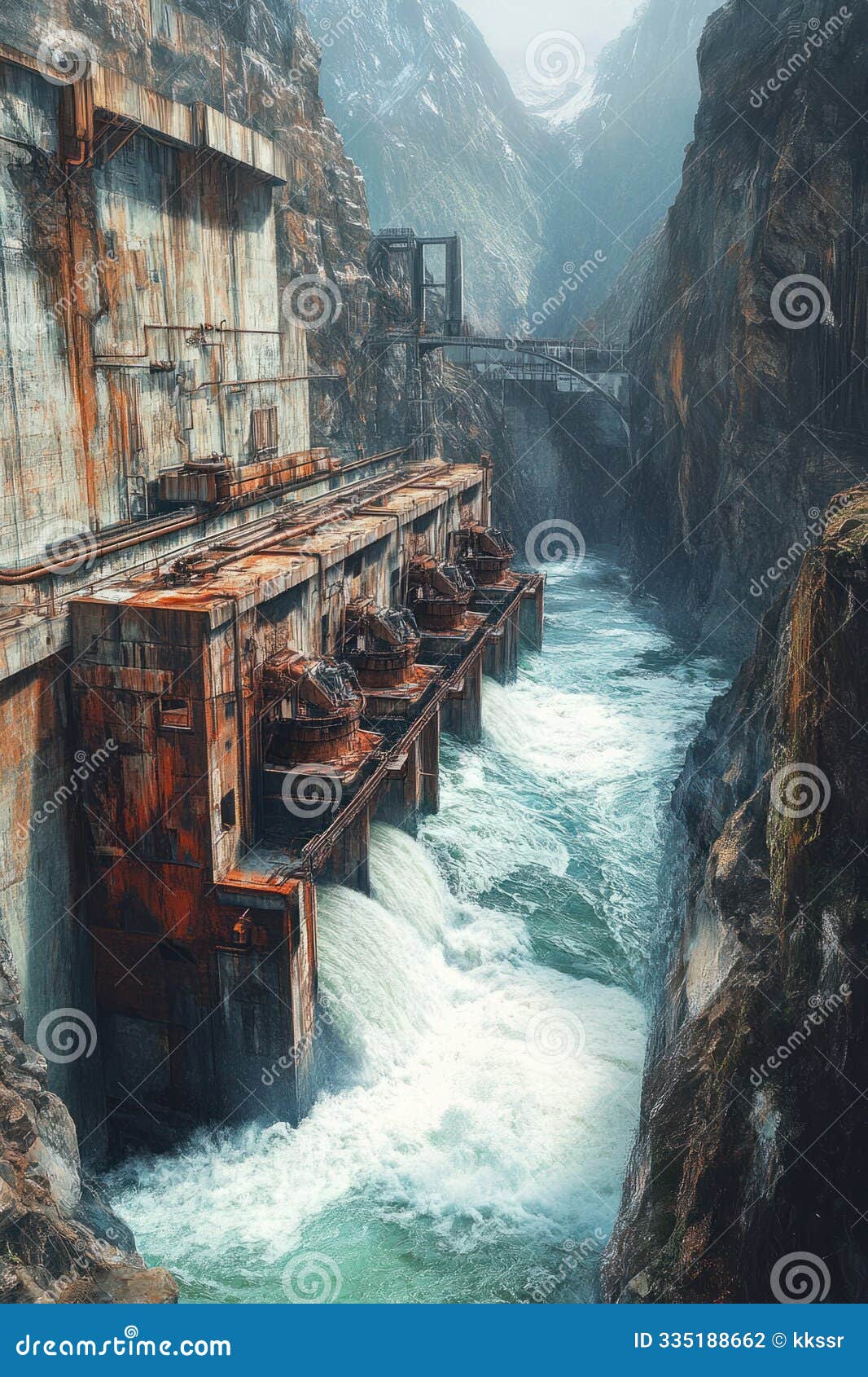 Hydropower Plant, a Hydropower Facility Located in a Rugged Mountain ...