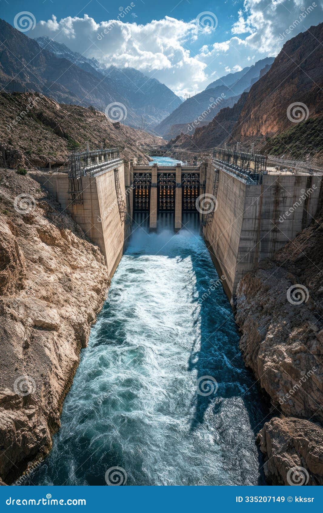 Hydropower Plant, A Hydropower Plant Located In A Rugged Mountain Gorge ...
