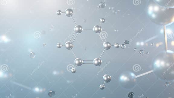 Hydroquinone Molecular Structure, 3d Model Molecule, Benzene-1.4-diol ...