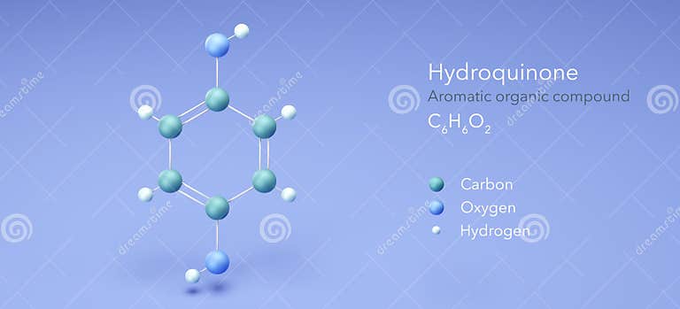 Hydroquinone, Molecular Structures, Aromatic Organic Compound, 3d Model ...
