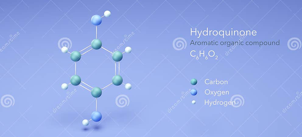 Hydroquinone, Molecular Structures, Aromatic Organic Compound, 3d Model ...