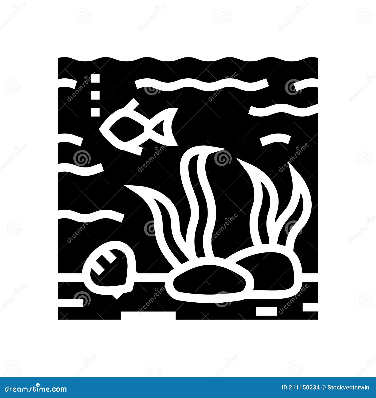 Hydrosphere Ecosystem Glyph Icon Vector Illustration Stock Vector ...