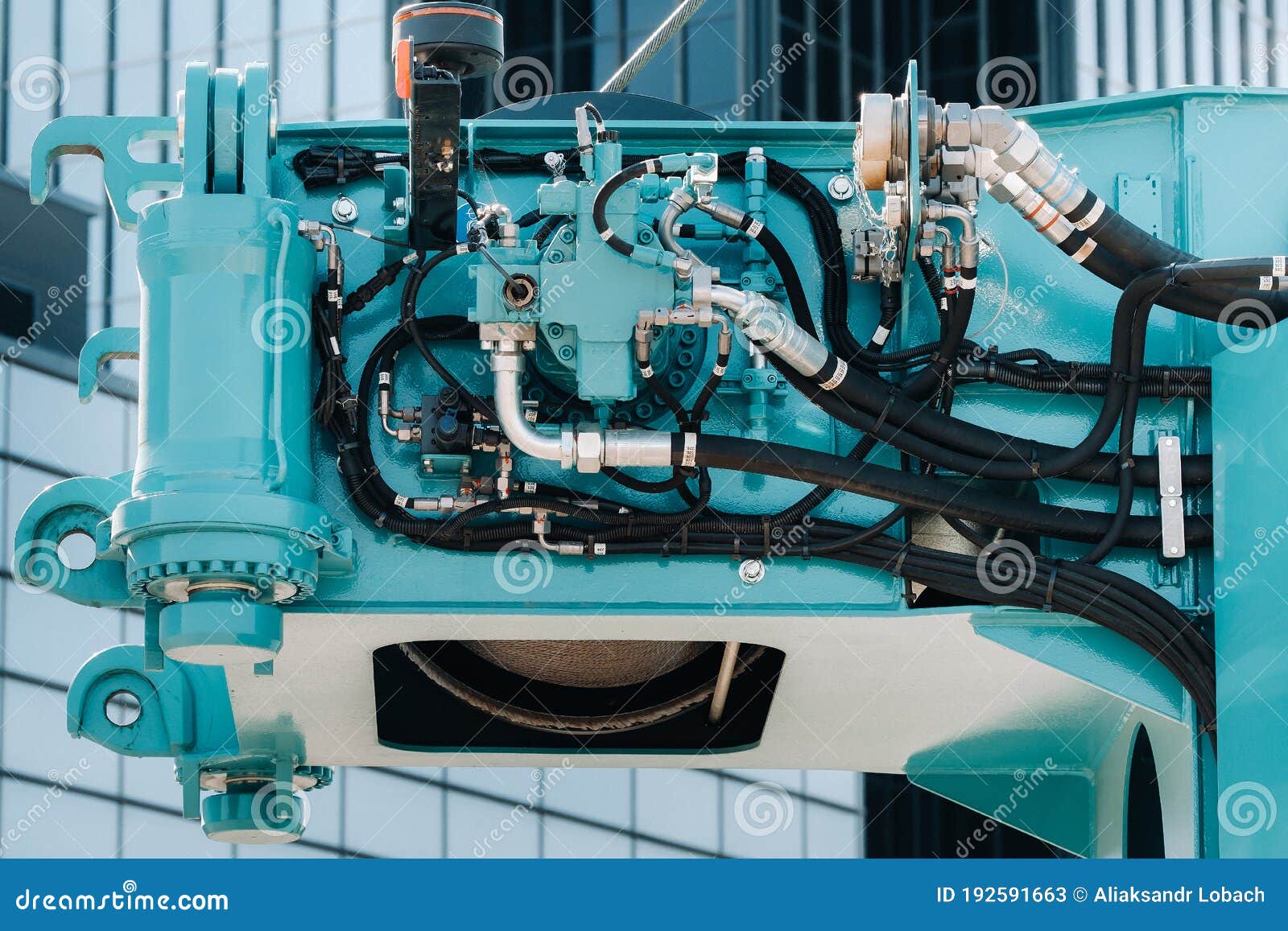 Hydrostatic Crane Engine.The Control System Of The Crane Engine.Lifting ...