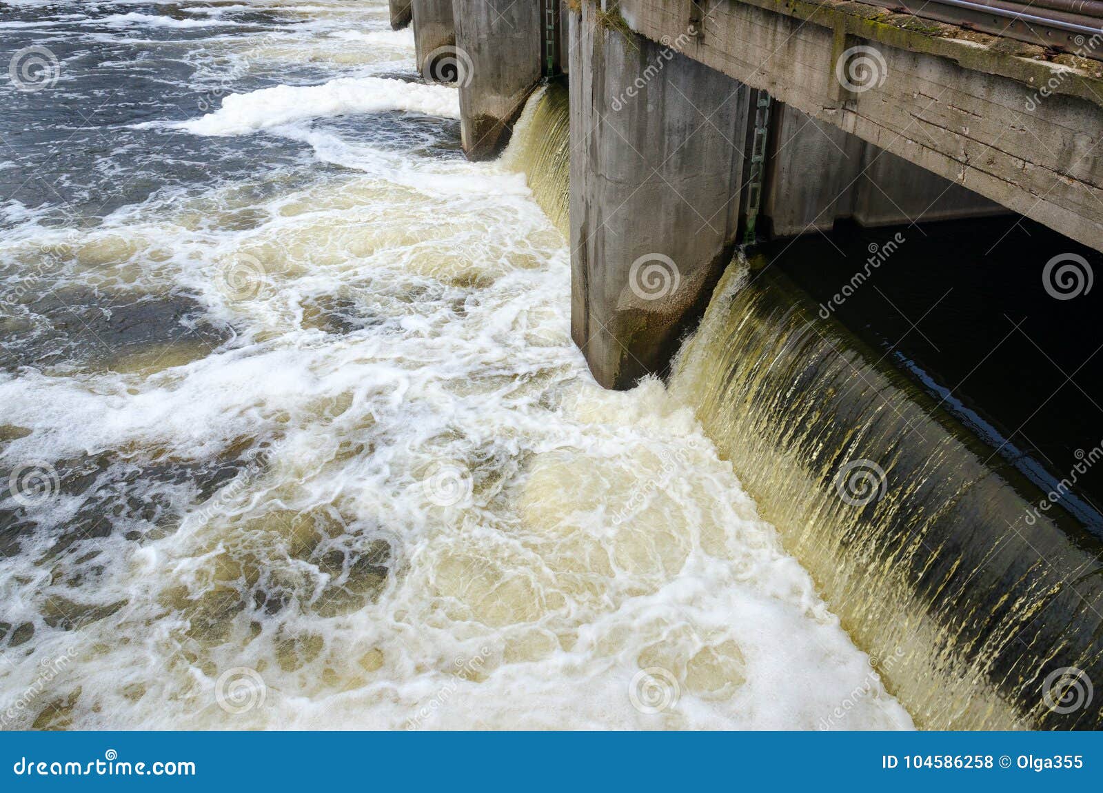 Hydrotechnical Structure Close-up on River Iput in Dobrush, Belarus ...