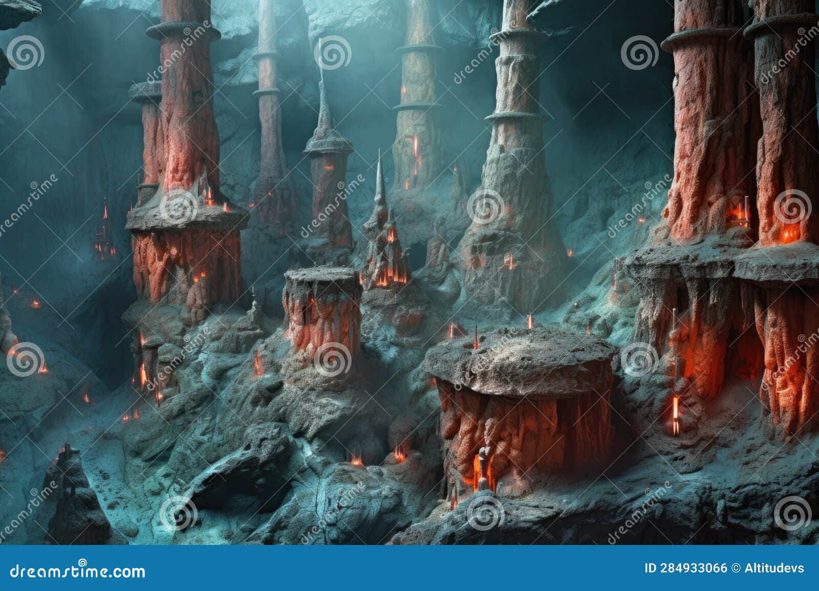 Hydrothermal Vent Field with Multiple Active Chimneys Stock ...