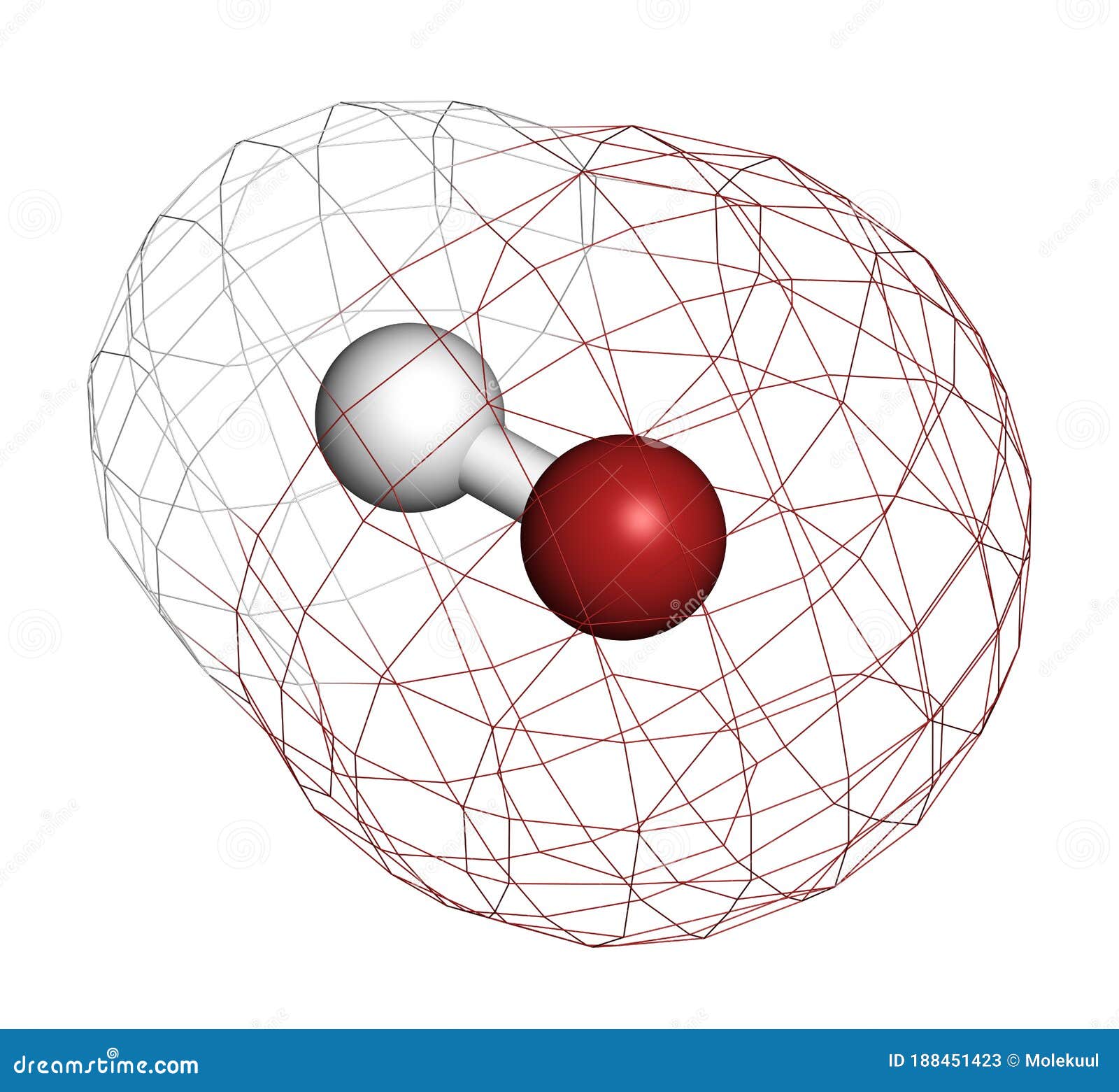 Hydroxide Anion, Chemical Structure. 3D Rendering Stock Illustration ...