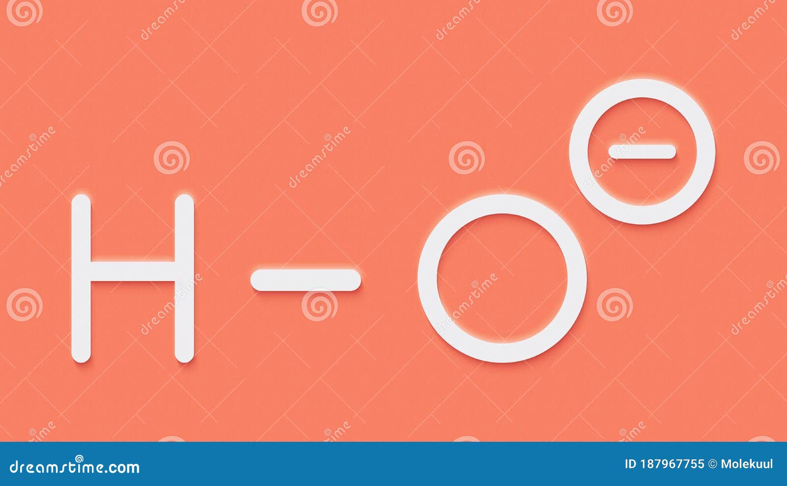 Hydroxide Anion, Chemical Structure. Skeletal Formula. Stock ...