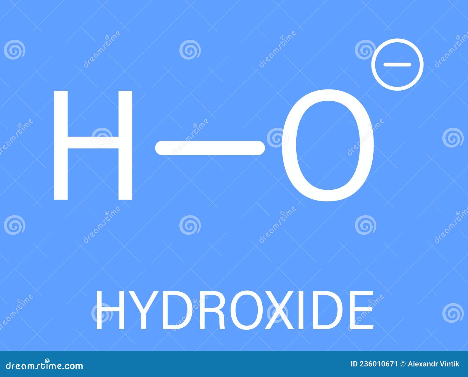 Hydroxide Anion, Chemical Structure. Skeletal Formula. Vector ...