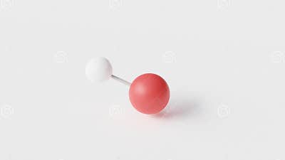 Hydroxide Molecule 3d, Molecular Structure, Ball and Stick Model ...