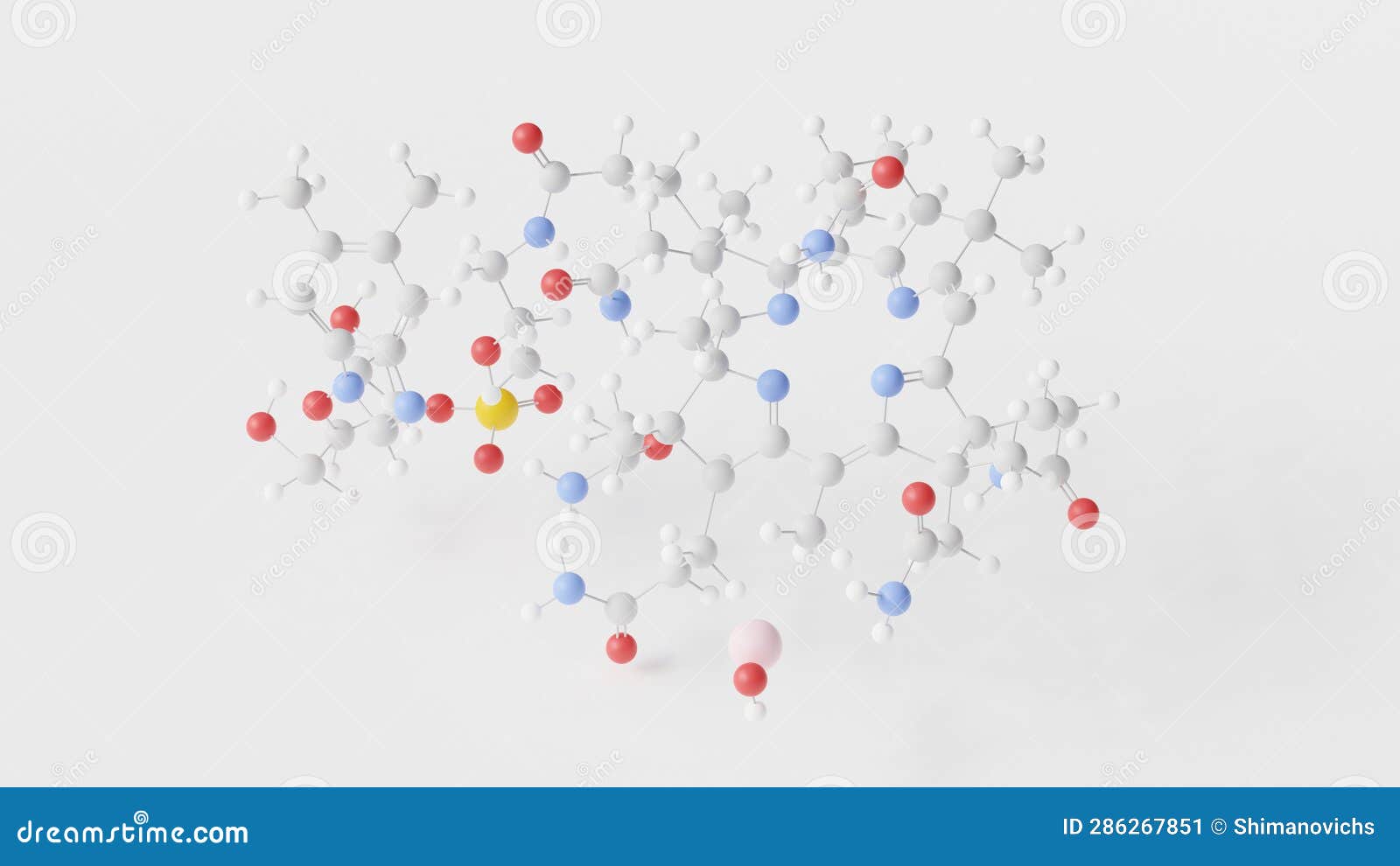 Hydroxocobalamin Molecule 3d, Molecular Structure, Ball and Stick Model ...