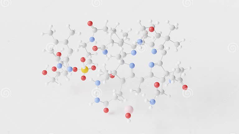 Hydroxocobalamin Molecule 3d, Molecular Structure, Ball and Stick Model ...