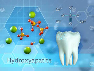 Hydroxyapatite Molecule and Chemical Formula Stock Illustration ...